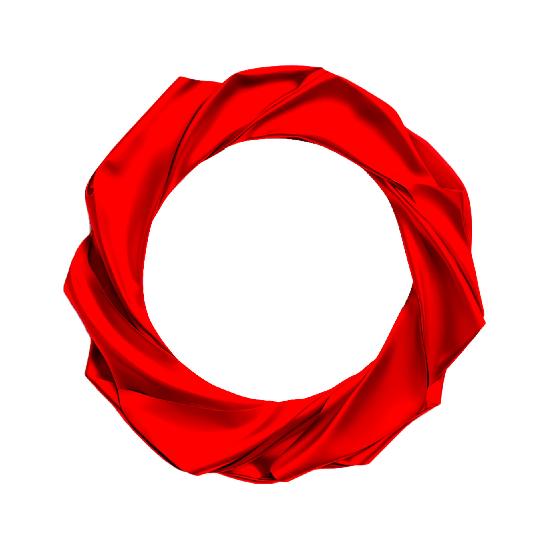 Red Circle Frame Generative Ai 25300678 PNG