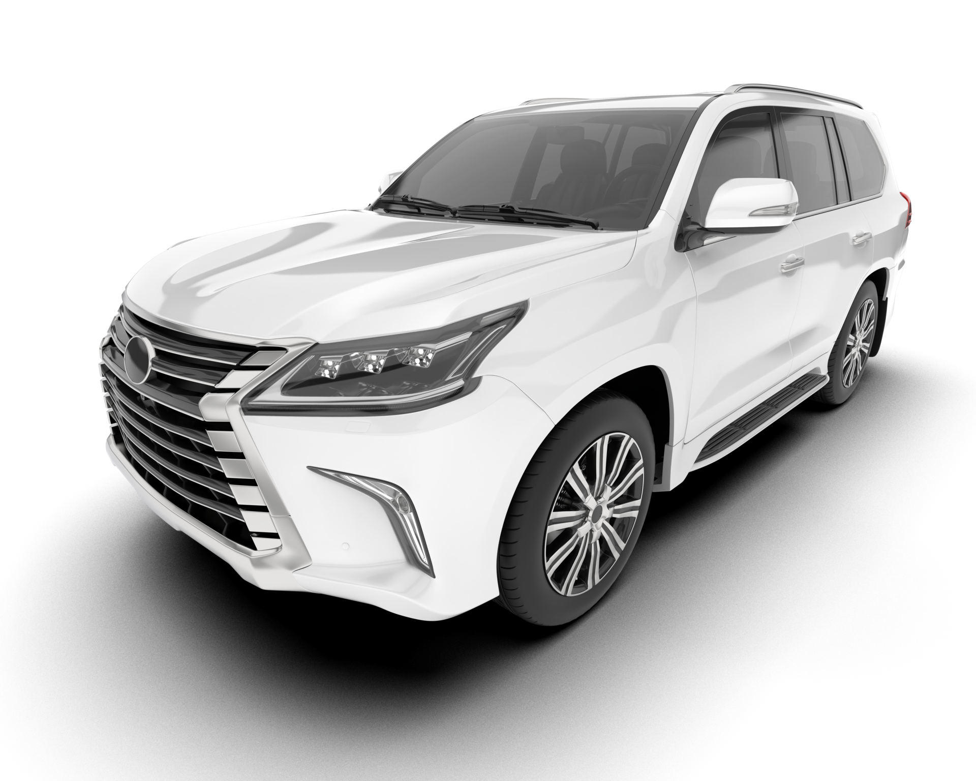 White SUV on transparent background. 3d rendering - illustration 25310169 PNG