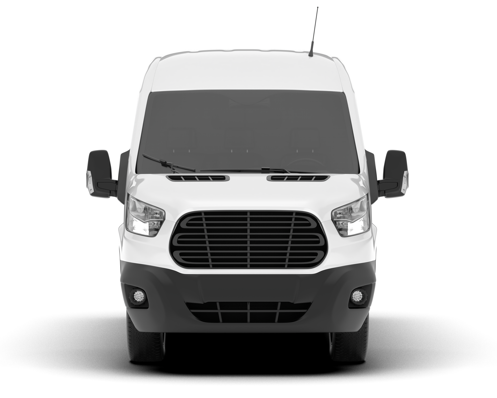 White van on transparent background. 3d rendering - illustration 25312585 PNG