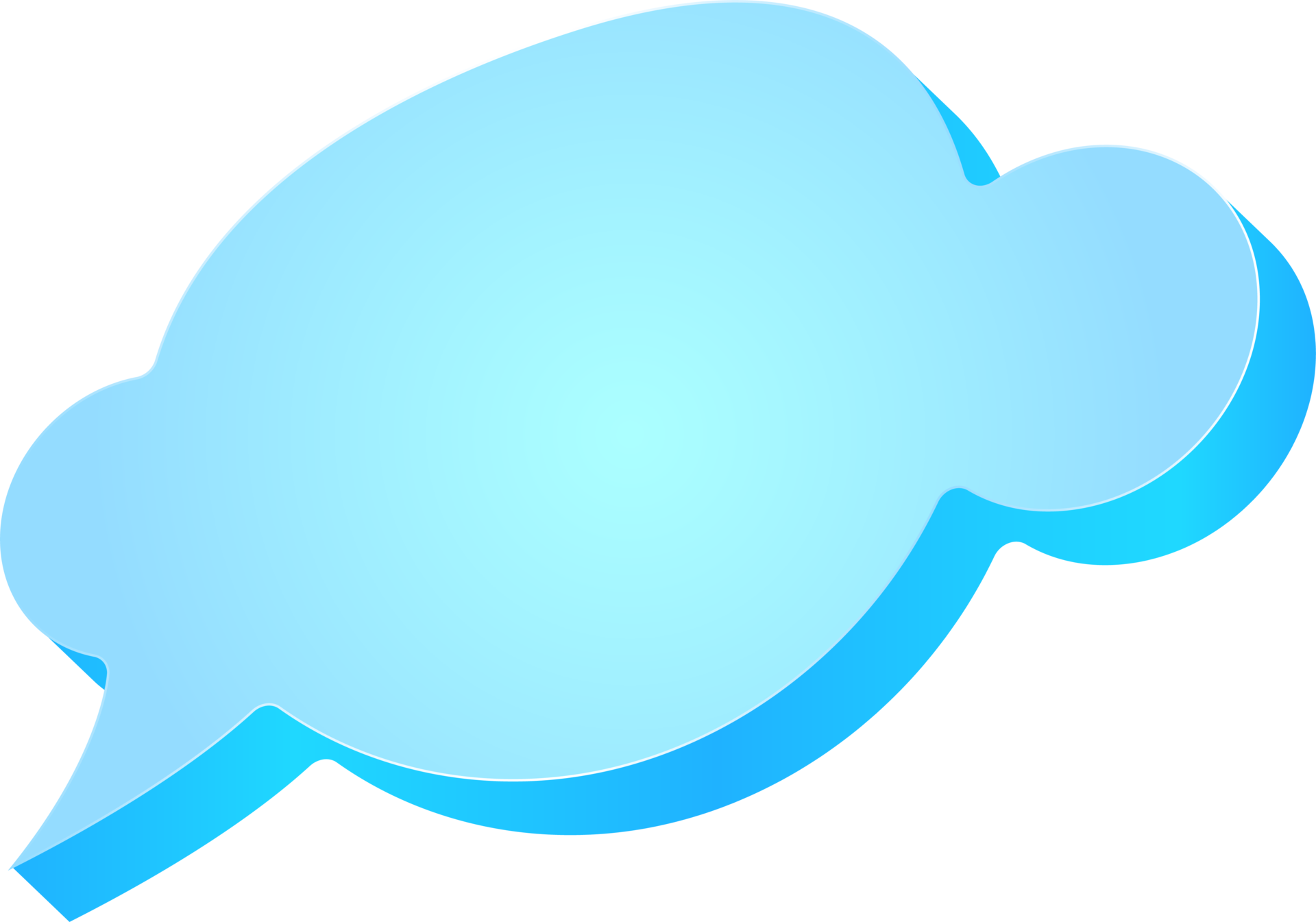 3d Blue Bubble Speech Comic Empty Element Design 25313125 Png