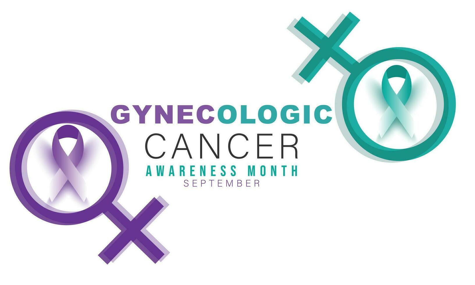 Gynecologic Cancer Awareness Month Background Banner Card Poster Template Vector