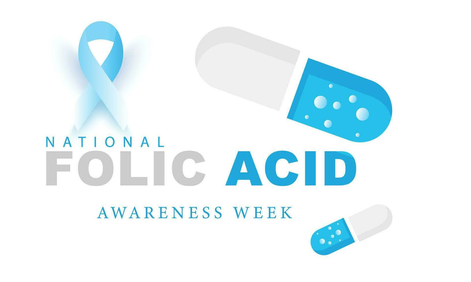 Folic Acid Awareness Week Background Banner Card Poster Template Vector Illustration
