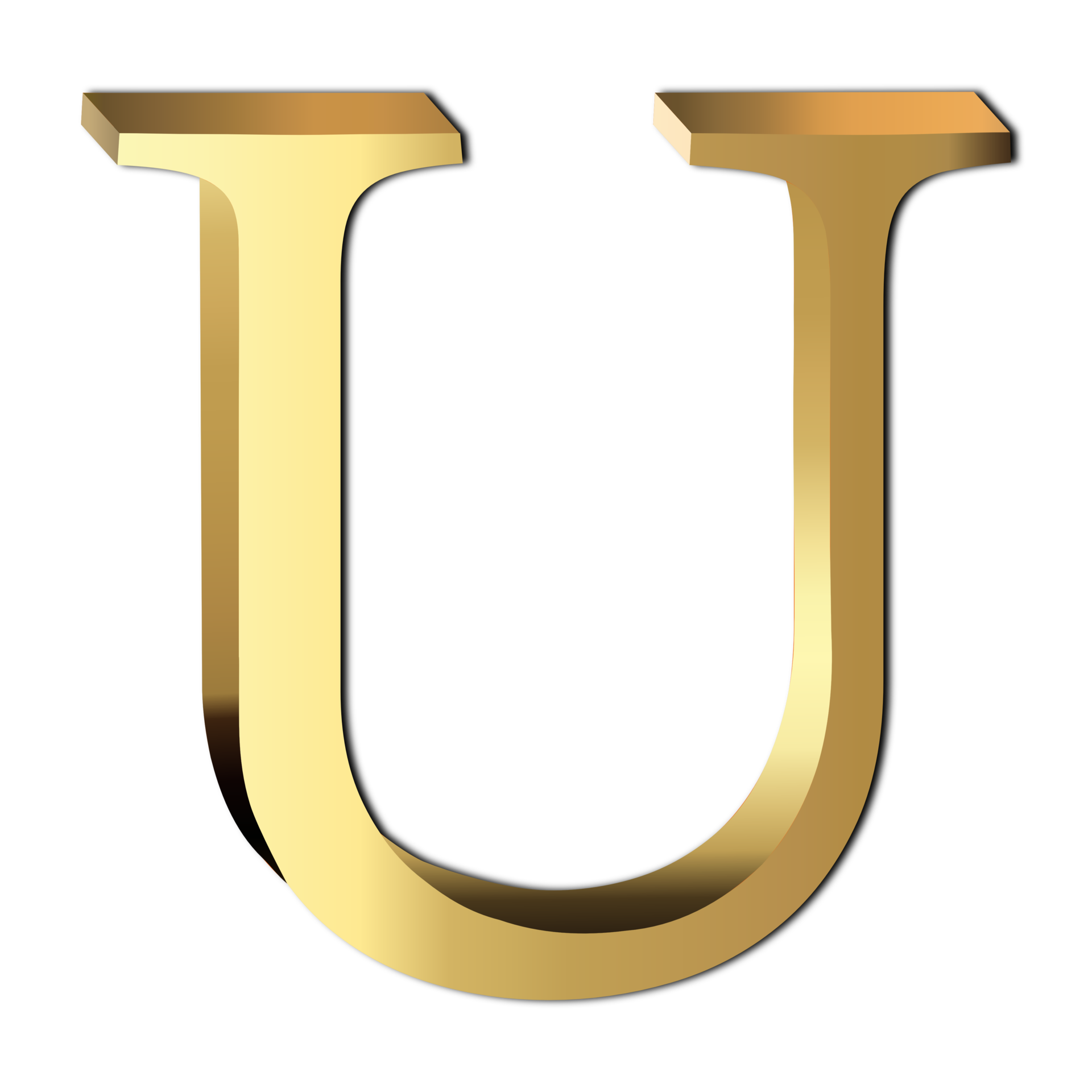 golden letter u 25322793 PNG