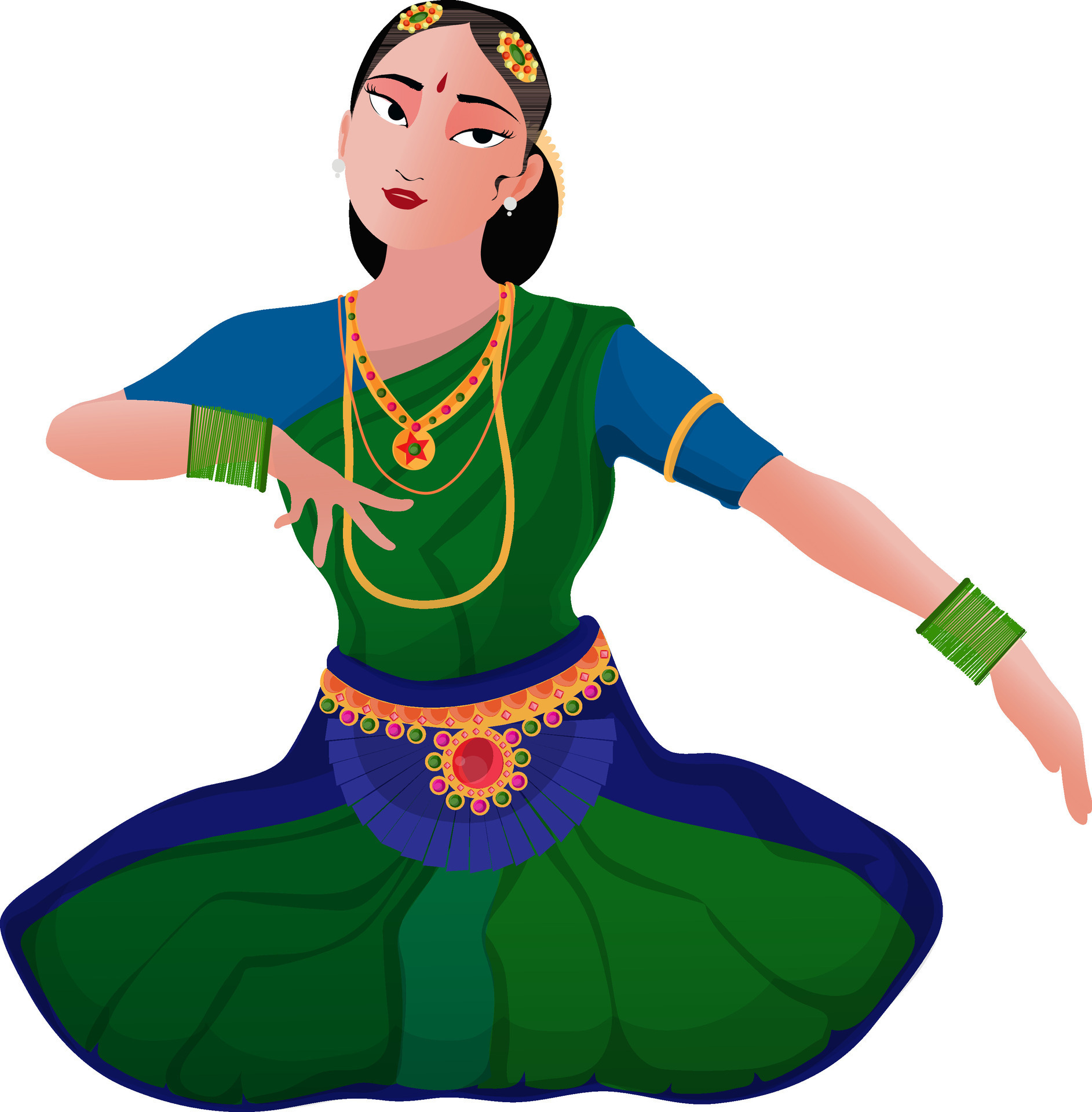 Young Woman Doing Bharatnatyam Indian Classical Dance 25324099 Vector Art At Vecteezy