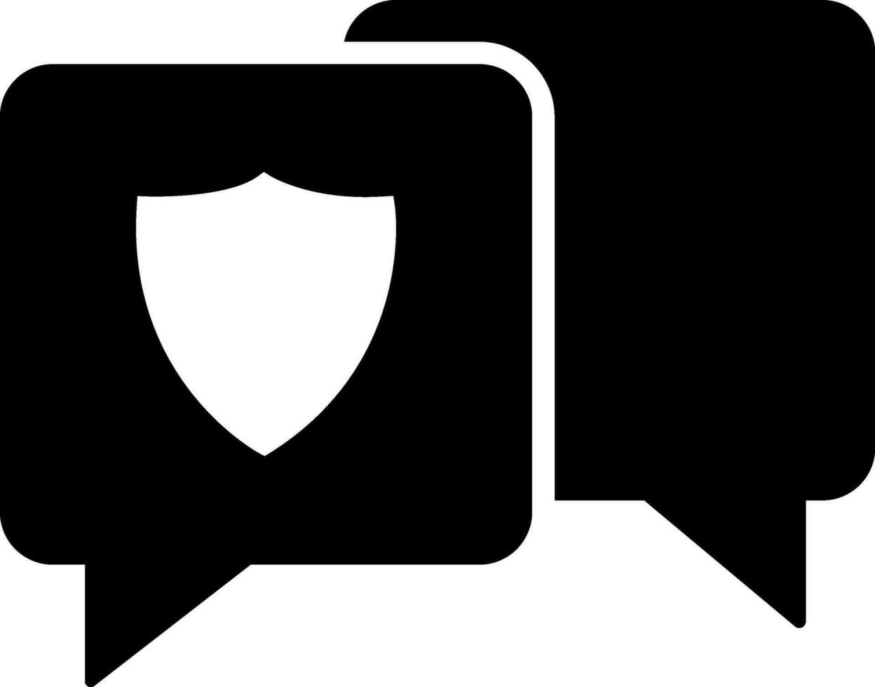 Text message icon with Shield. 25326806 Vector Art at Vecteezy
