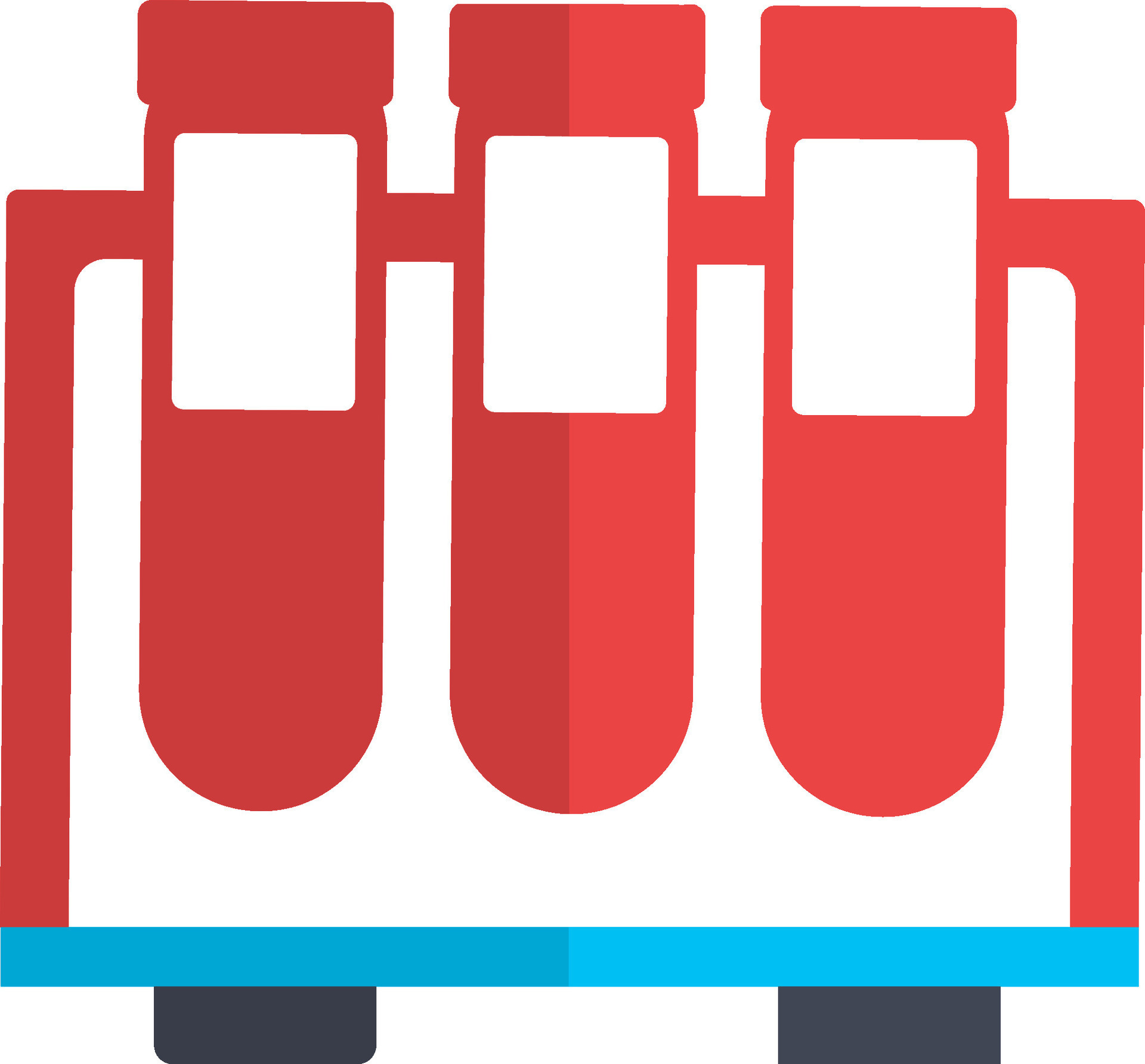 Flat illustration of red and blue test tubes. 25327663 Vector Art at ...