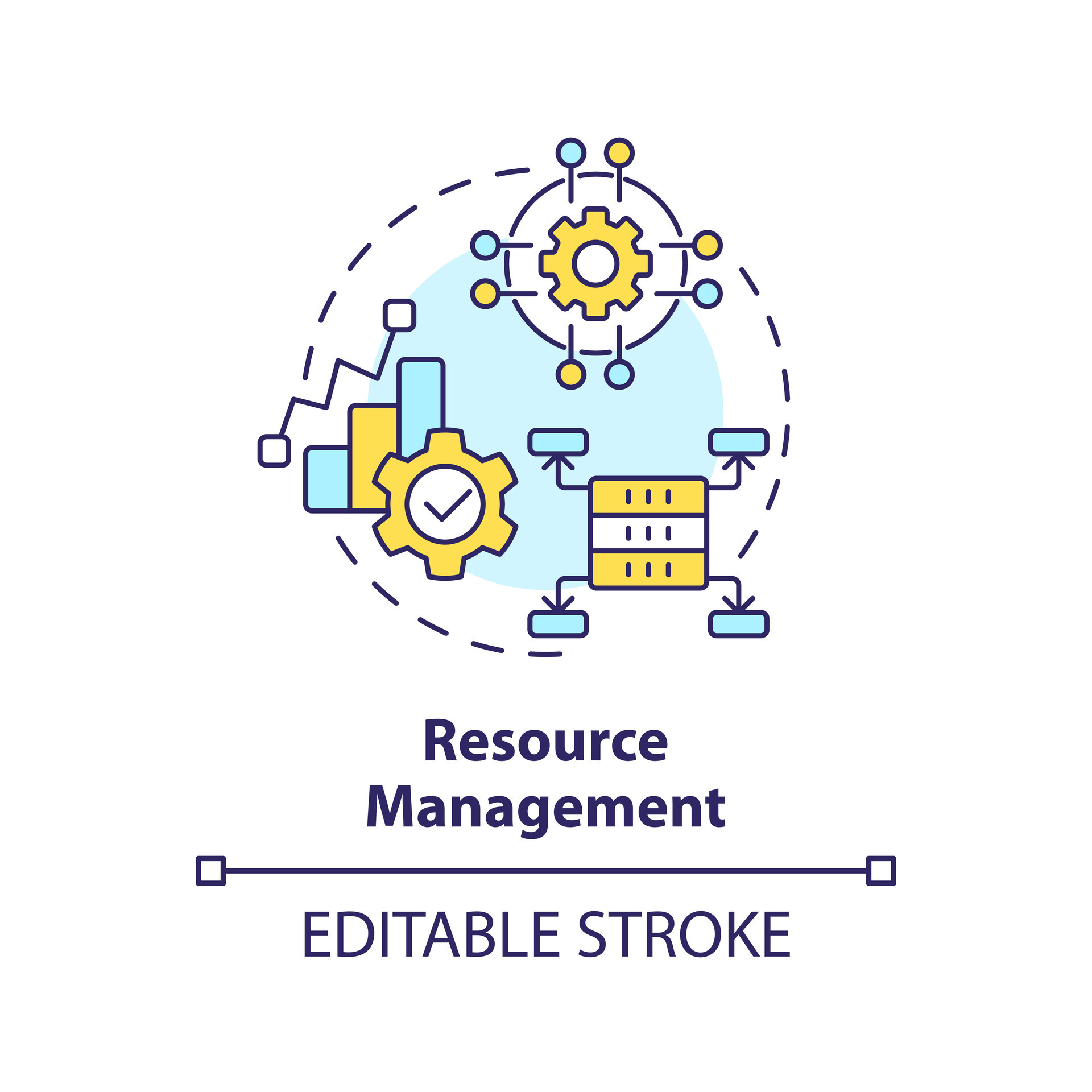 Resource Management Concept Icon System Orchestration Data Lake Architecture Abstract Idea