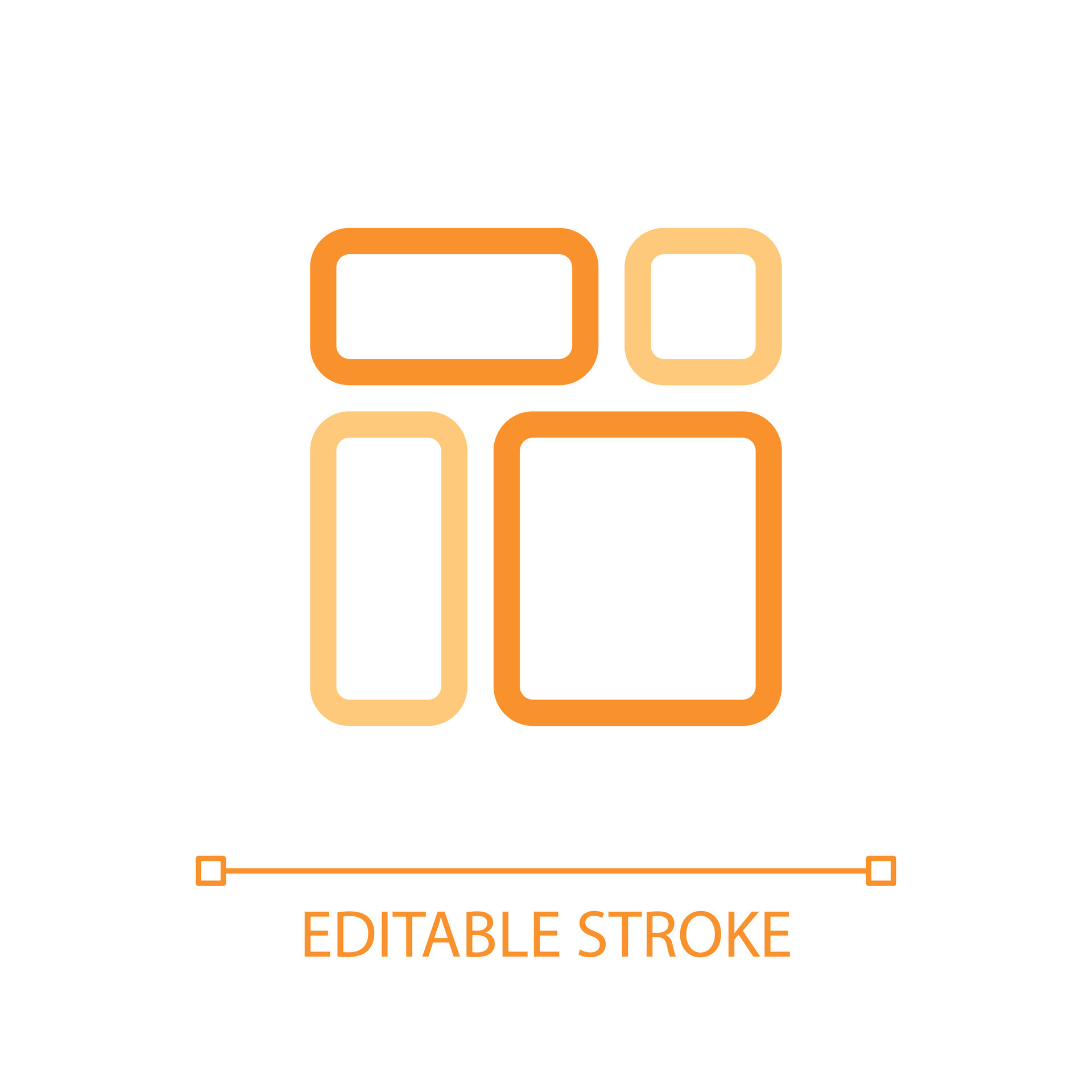 Customize Phone Screen Pixel Perfect Color Linear Ui Icon Webpage Elements Arrangement Web