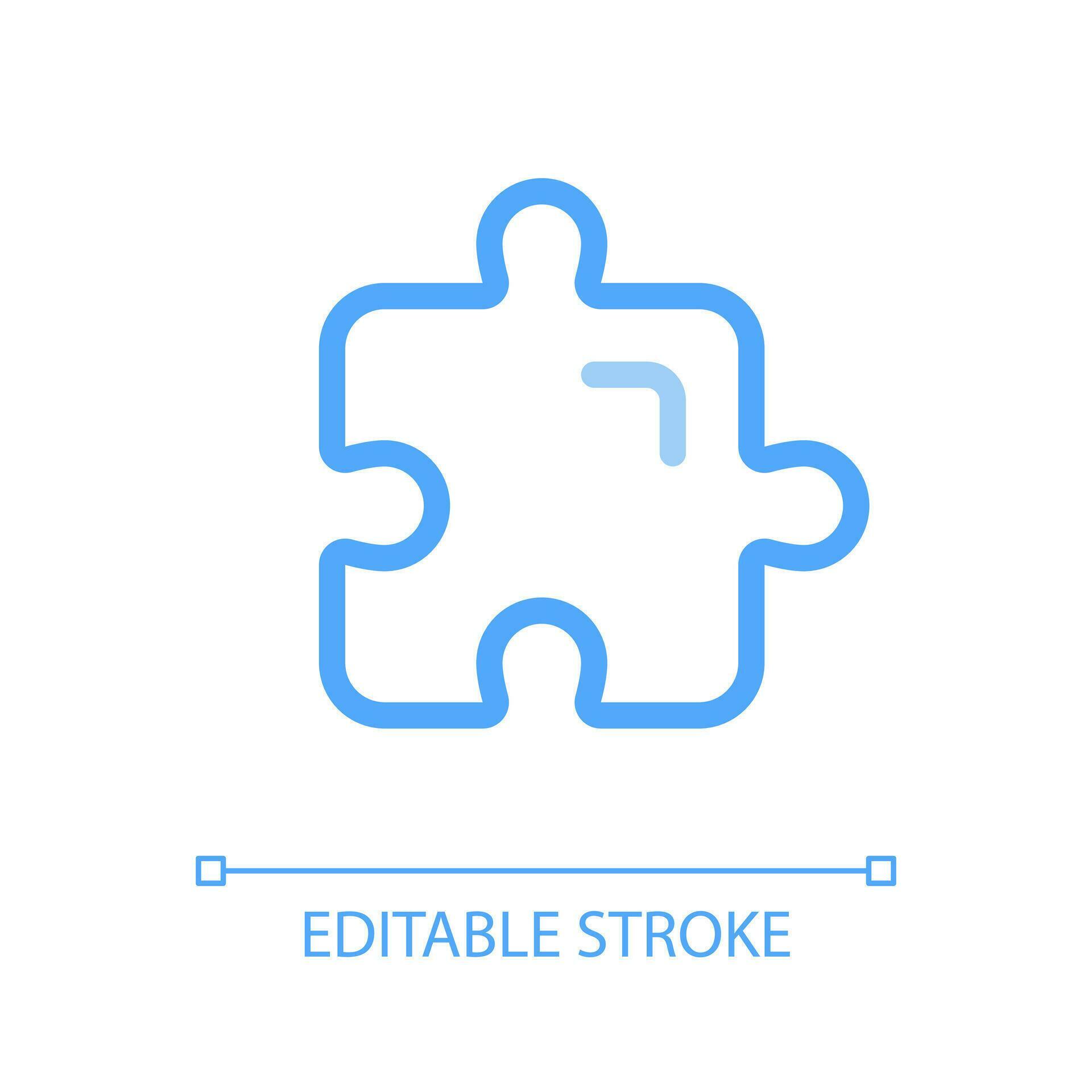 Puzzle piece pixel perfect color linear ui icon. Riddle game. Idea and ...