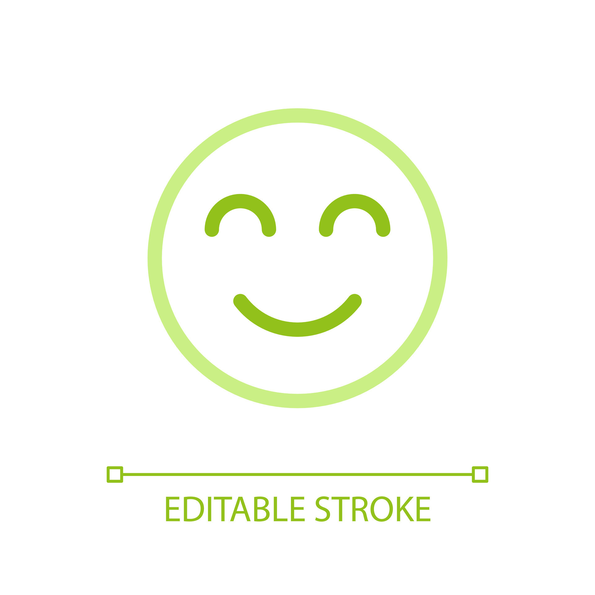 Contented emoji pixel perfect color linear ui icon. Pleased, relaxed ... Contented emoji pixel perfect color linear ui icon. Pleased, relaxed ...