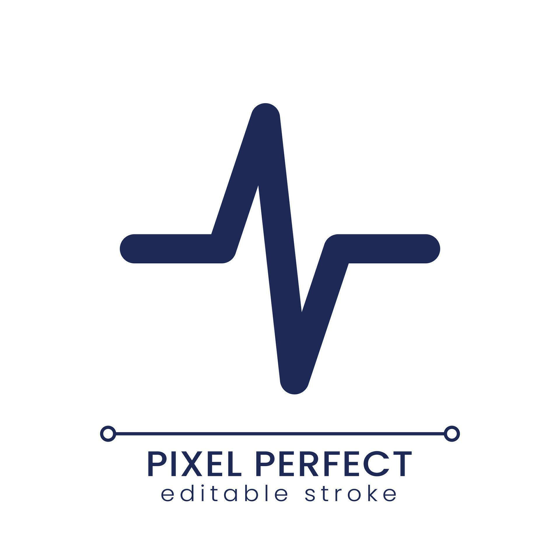 Heartbeat animation effect pixel perfect linear ui icon. Video editing ...