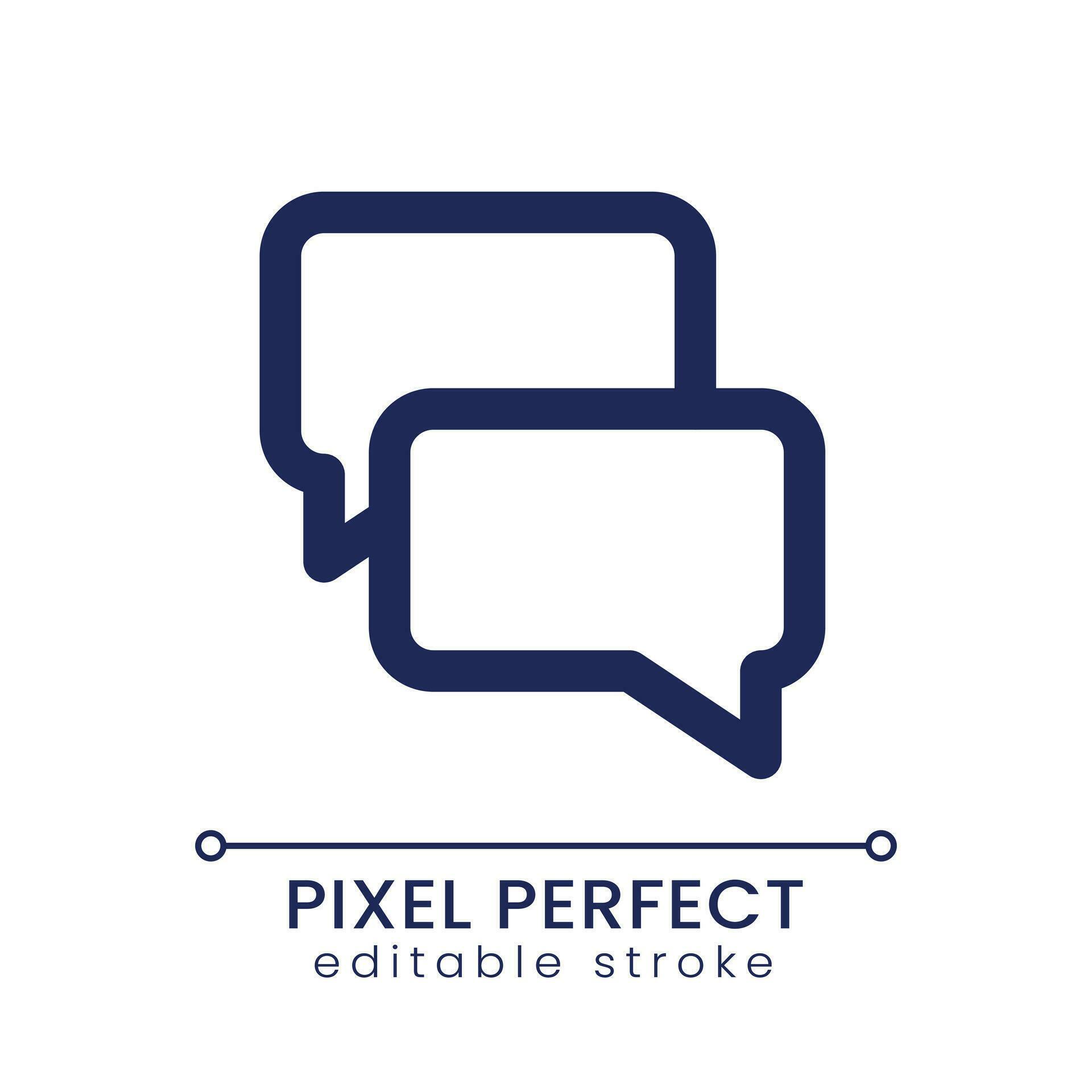 Messenger pixel perfect linear ui icon. Share information. Send file. Chat bubbles. Social media ...