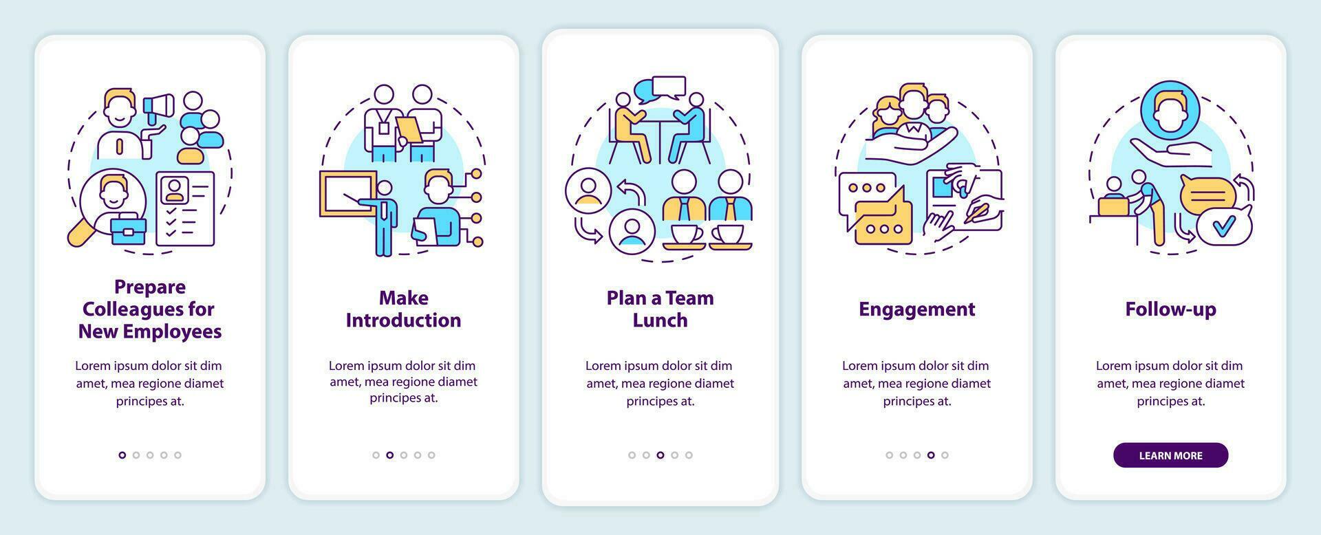 Developing Adaptation Process Onboarding Mobile App Screen Hiring