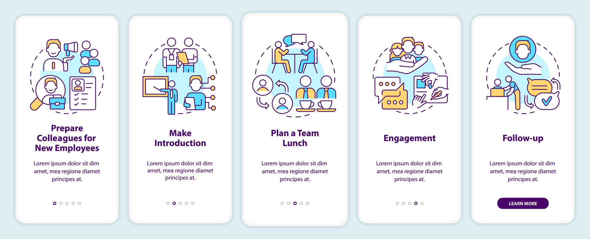 Developing Adaptation Process Onboarding Mobile App Screen Hiring