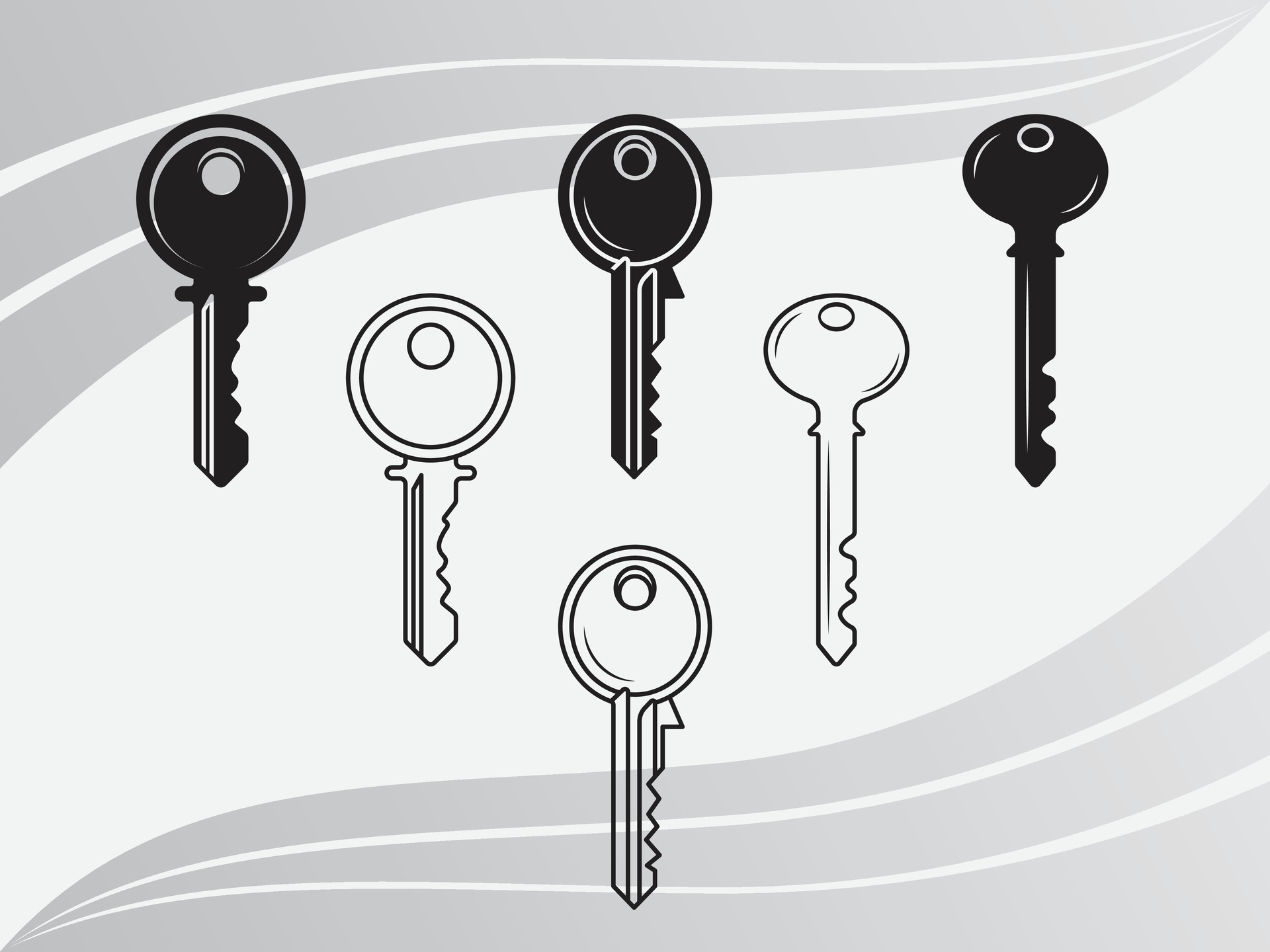 Key, keys cut files, keys clip art, printable keys, keys eps, keys ...