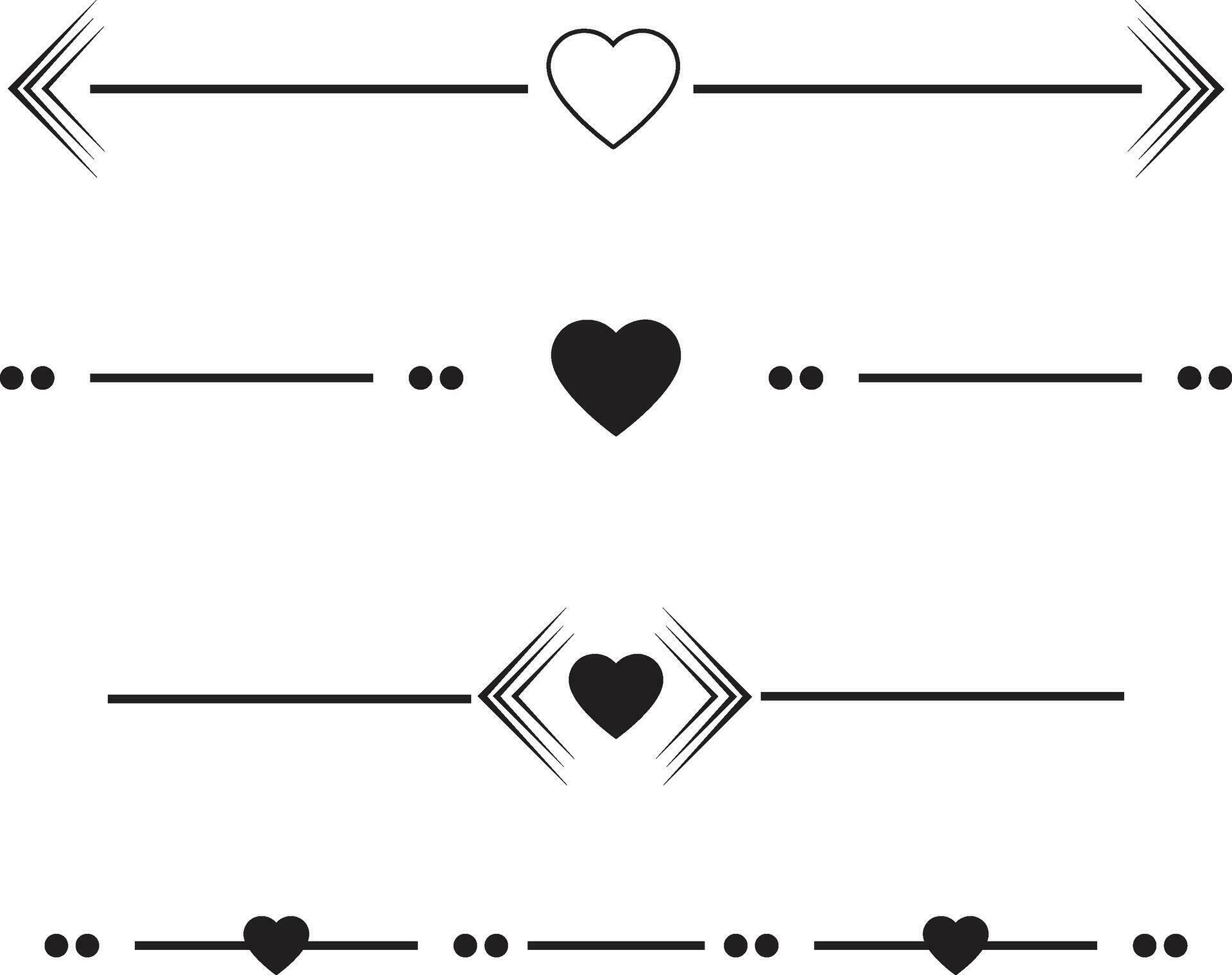 Text Dividers Paragraph Dividers Borders Frames With Heart Free