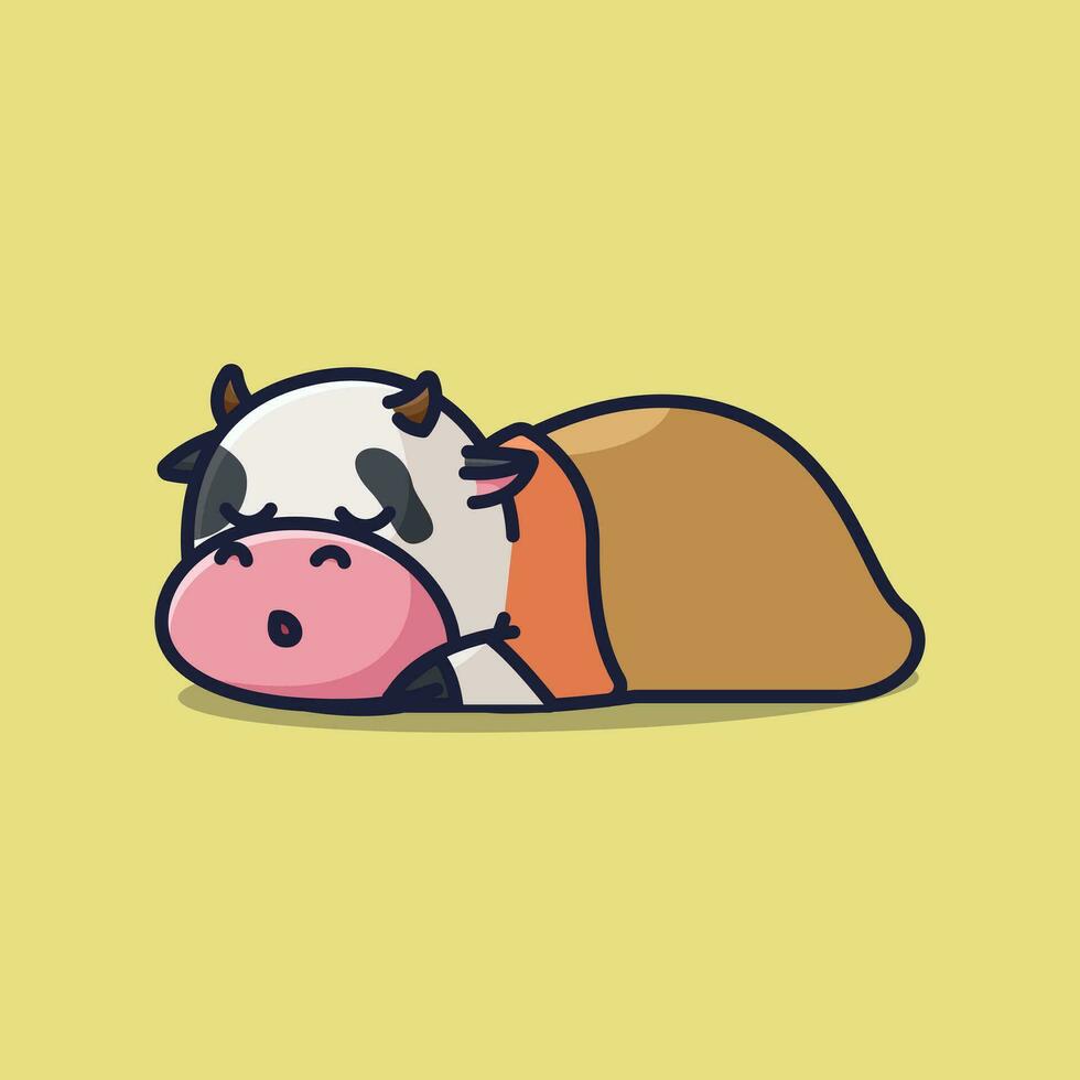 linda dormido vaca con cobija sencillo vector ilustración 25345322 ... linda dormido vaca con cobija sencillo vector ilustración 25345322 ...