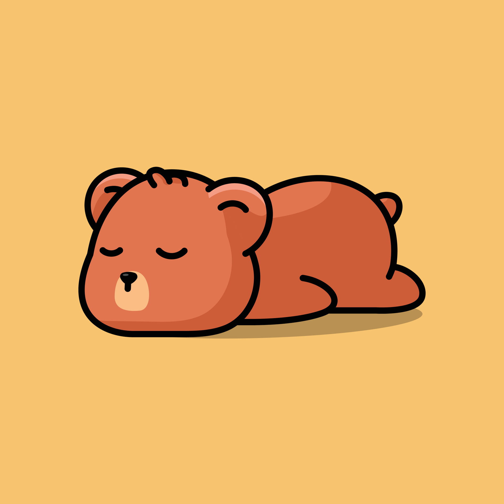 Cute Sleeping Bear Cartoon Illustration Vector Icon 25345331 Vector Art