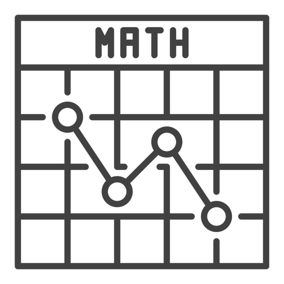 Mathematics Falling Graph Vector Concept Line Icon 25348957 Vector Art