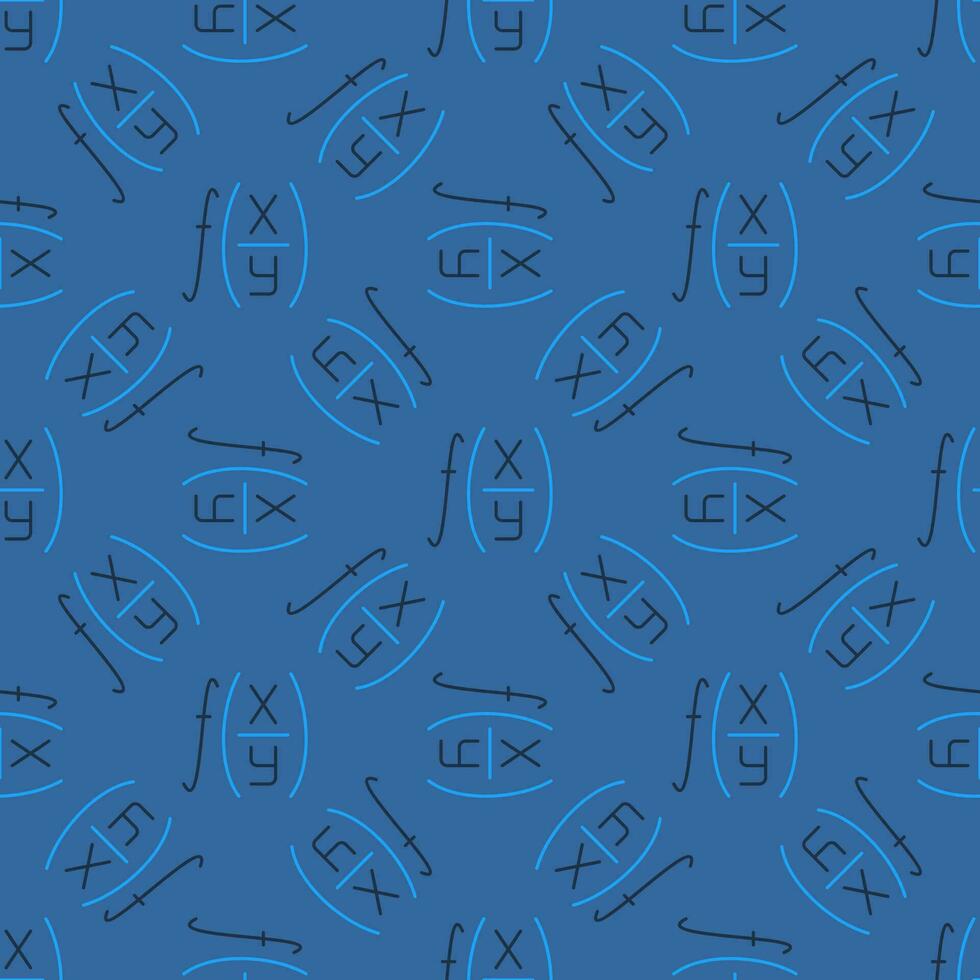 Mathematics Function Vector Blue Modern Seamless Pattern 25348971