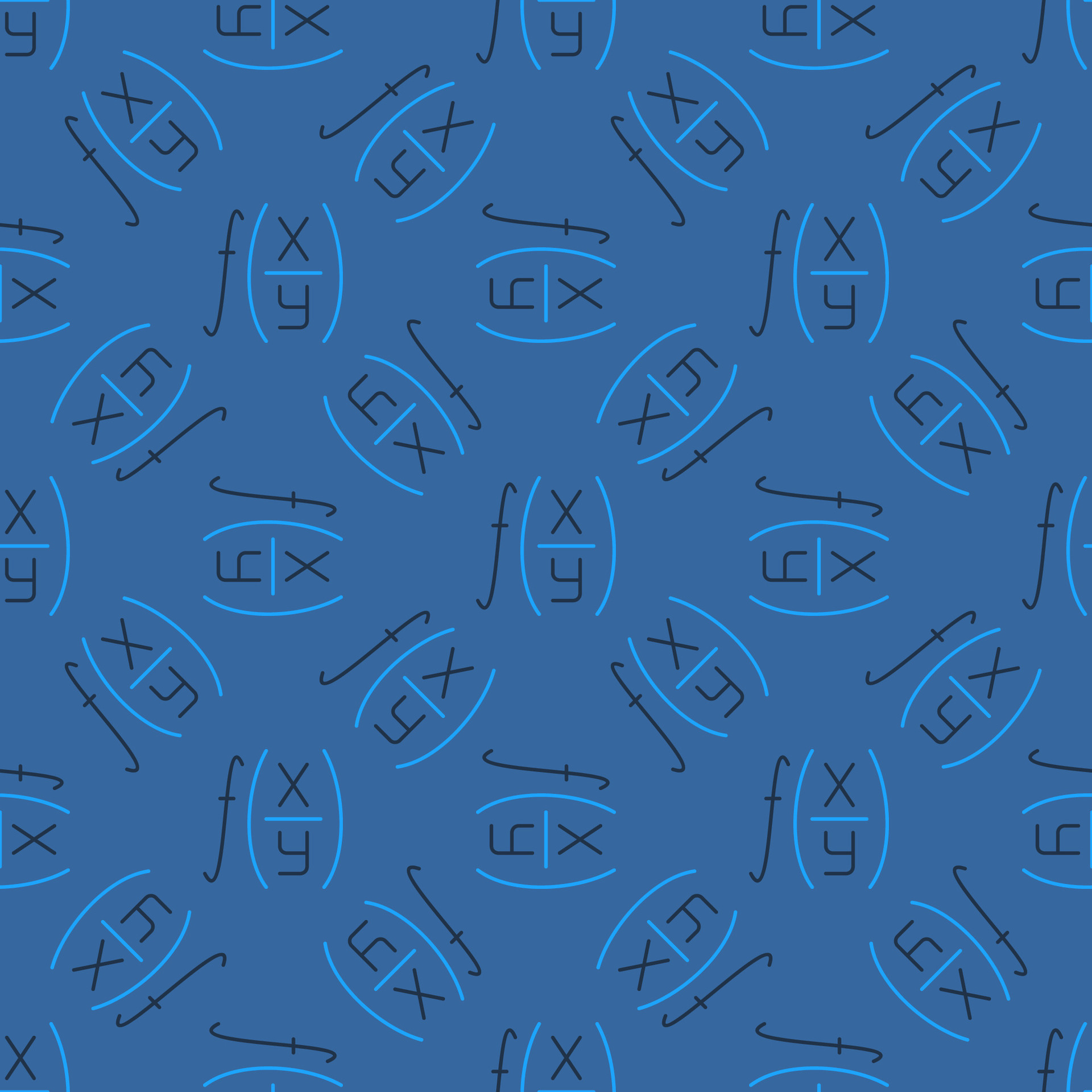 Mathematics Function Vector Blue Modern Seamless Pattern 25348971