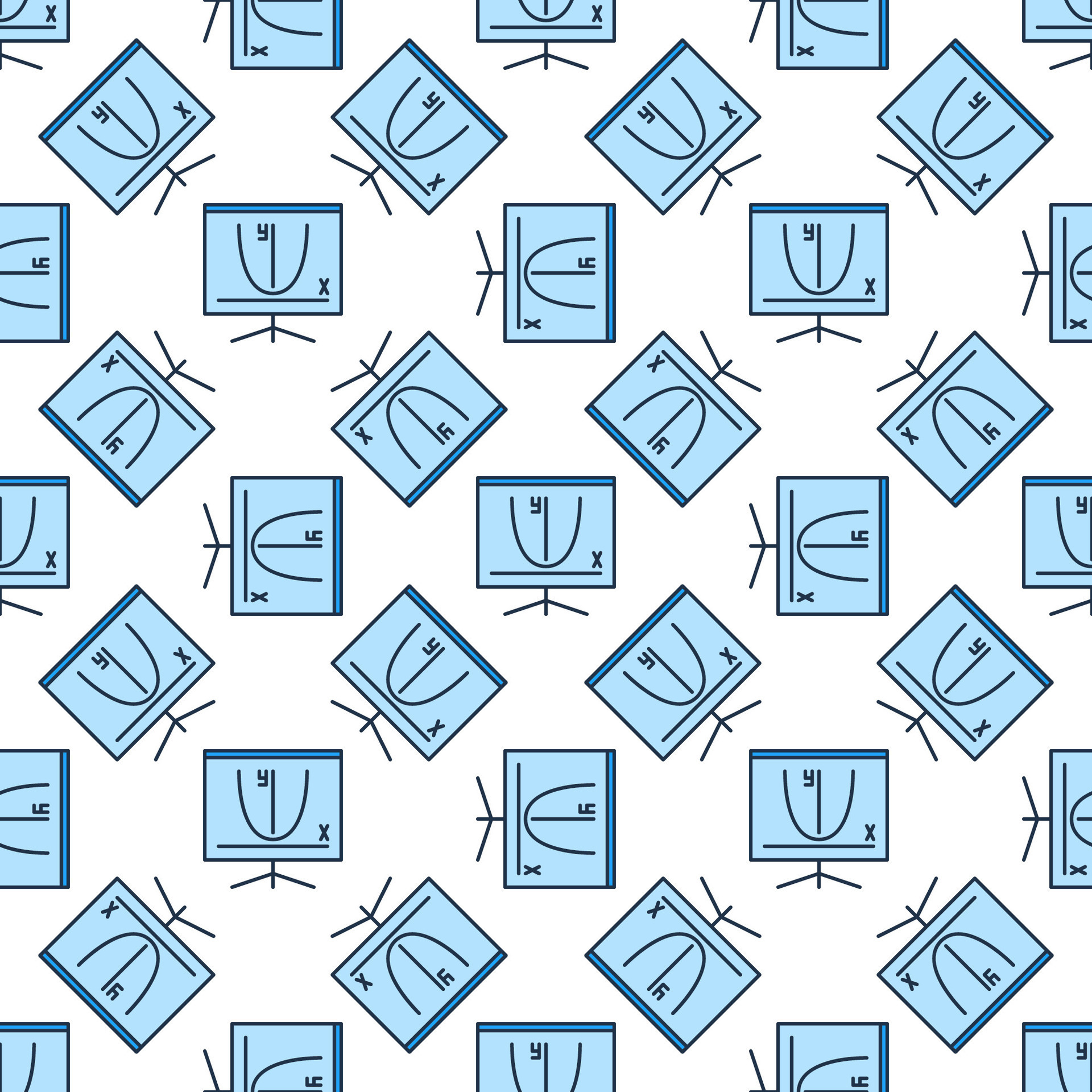 Mathematics Graph Vector Concept Blue Seamless Pattern 25348975 Vector