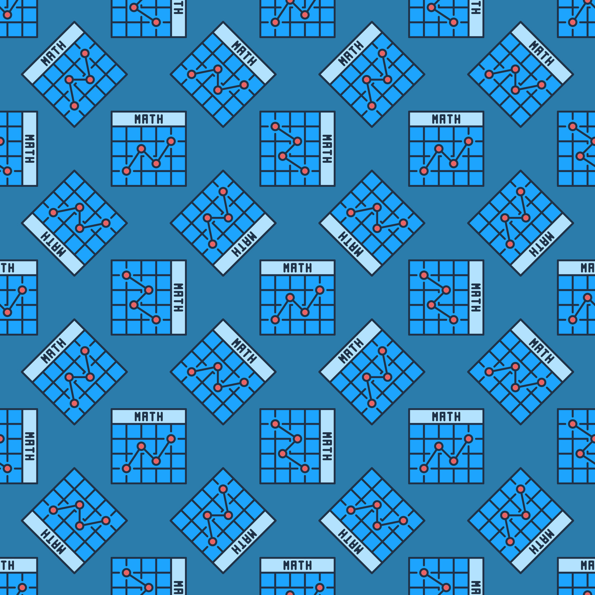 Mathematics Graph Vector Concept Blue Seamless Pattern 25348984 Vector