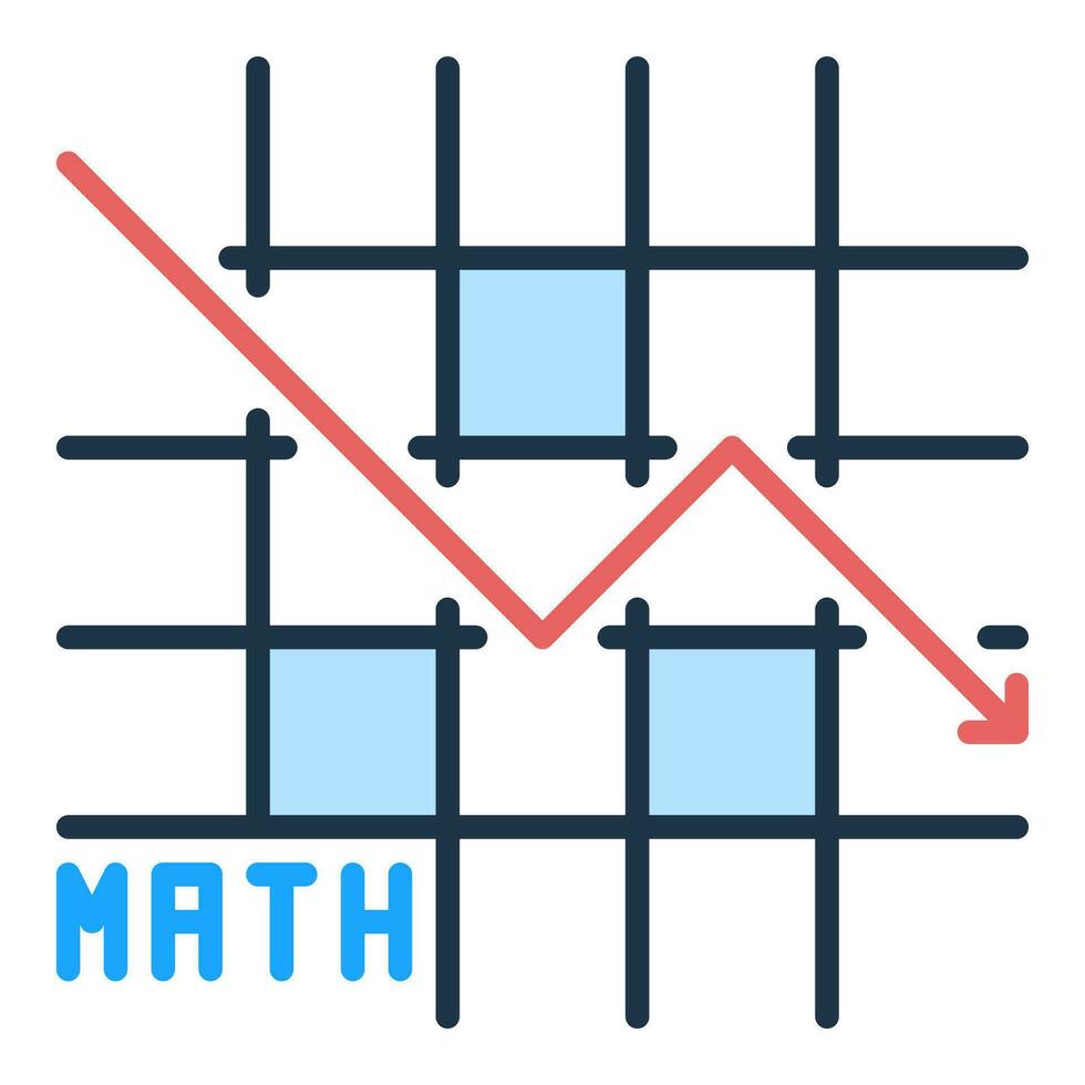 Mathematics Graph Vector Math Concept Creative Modern Icon 25350072 