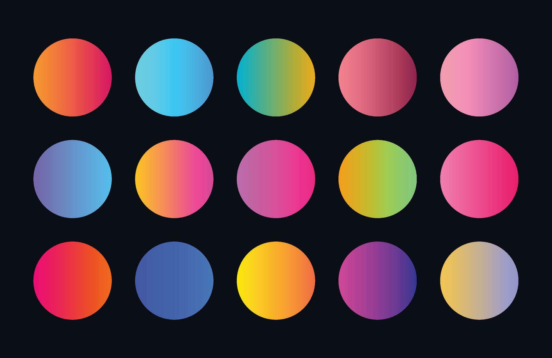 Trendy gradient swatches. Collection palettes of gradient swatches for ...