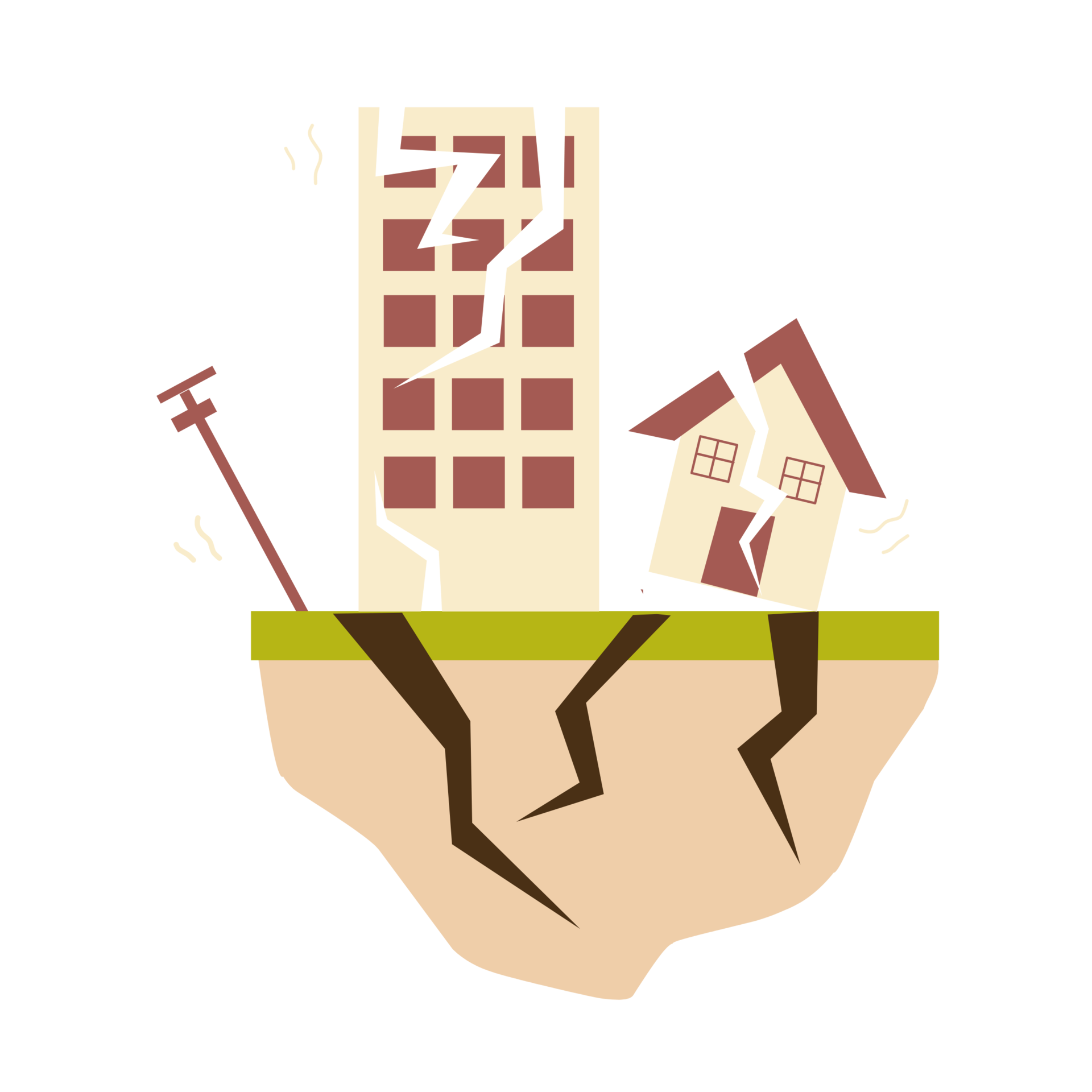 Earthquake disaster Illustration 25351032 PNG