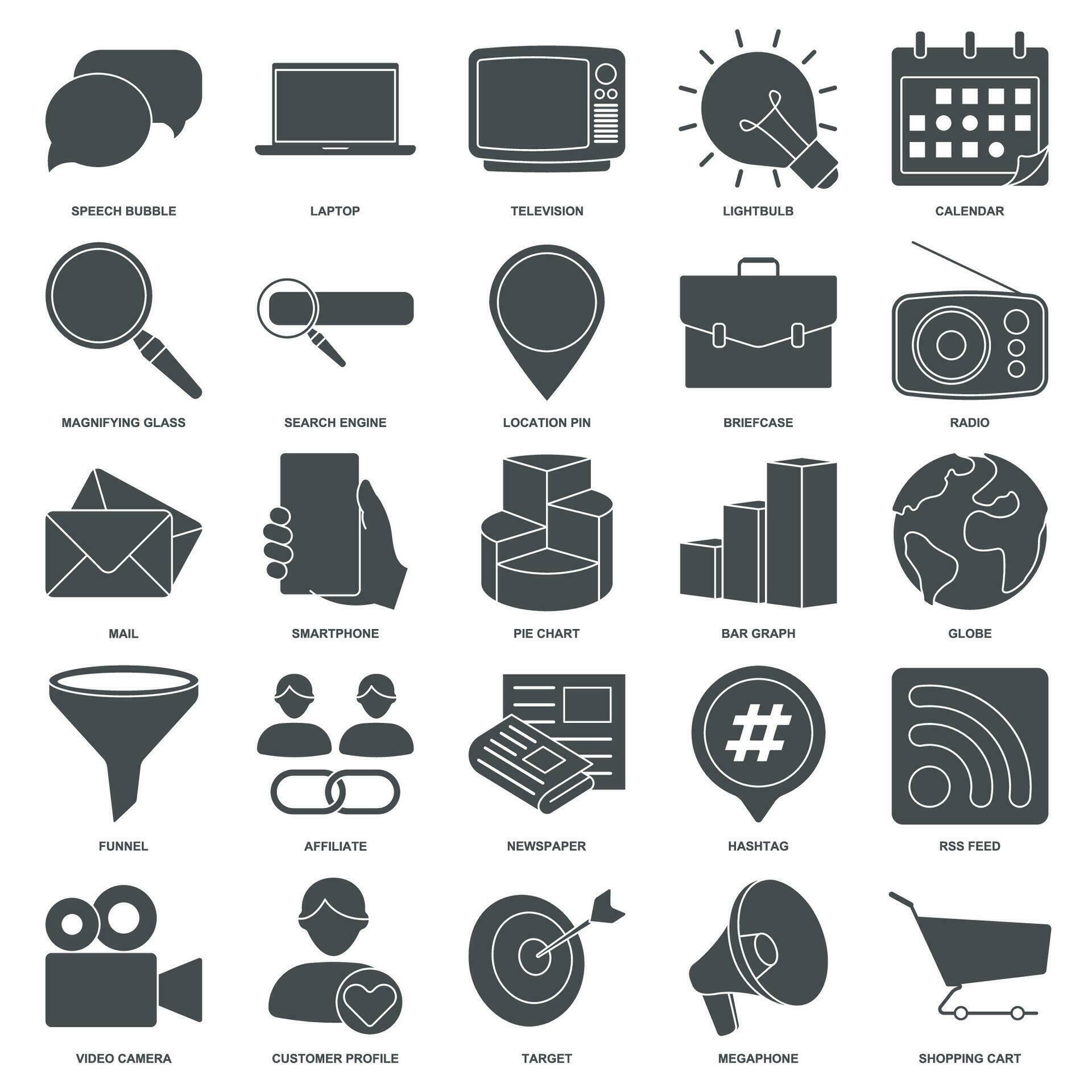 A Comprehensive Collection Of Visually Appealing And Versatile Vector Icons That Represent