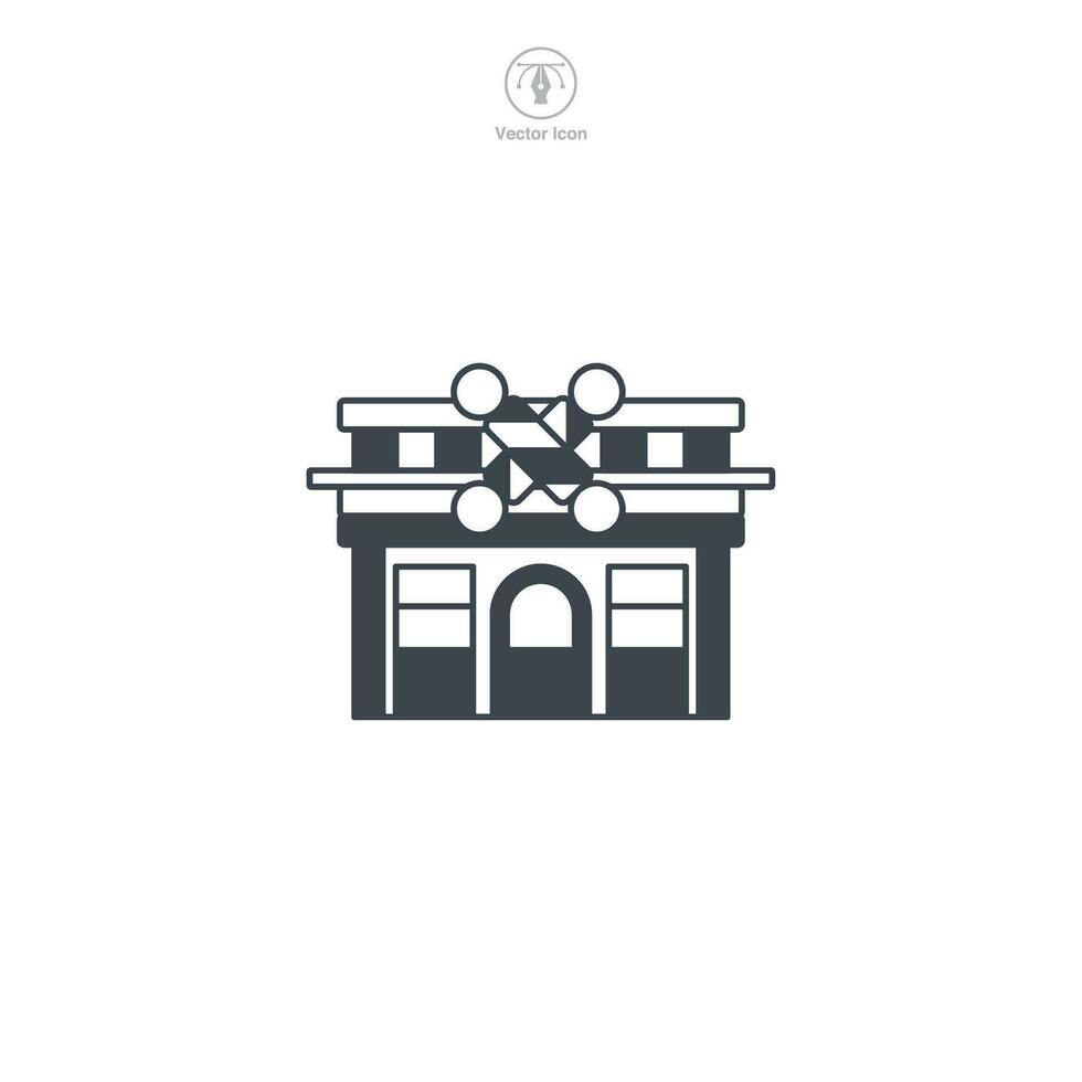 Barber Shop icon vector depicts a stylized grooming establishment ... Barber Shop icon vector depicts a stylized grooming establishment ...