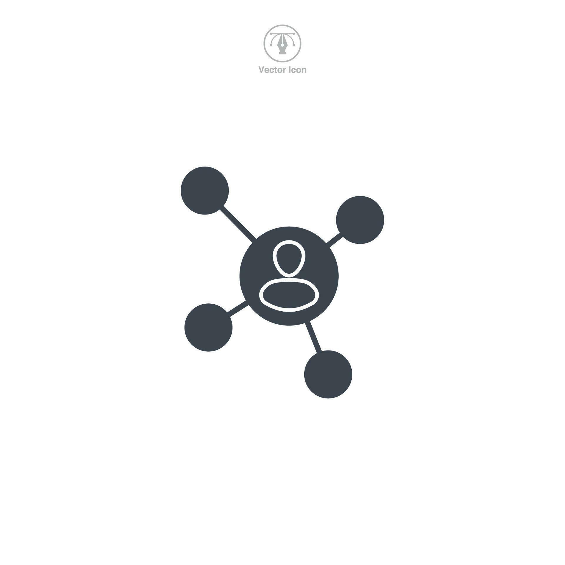 Network Icon A Dynamic And Interconnected Vector Illustration Of A Network Symbolizing