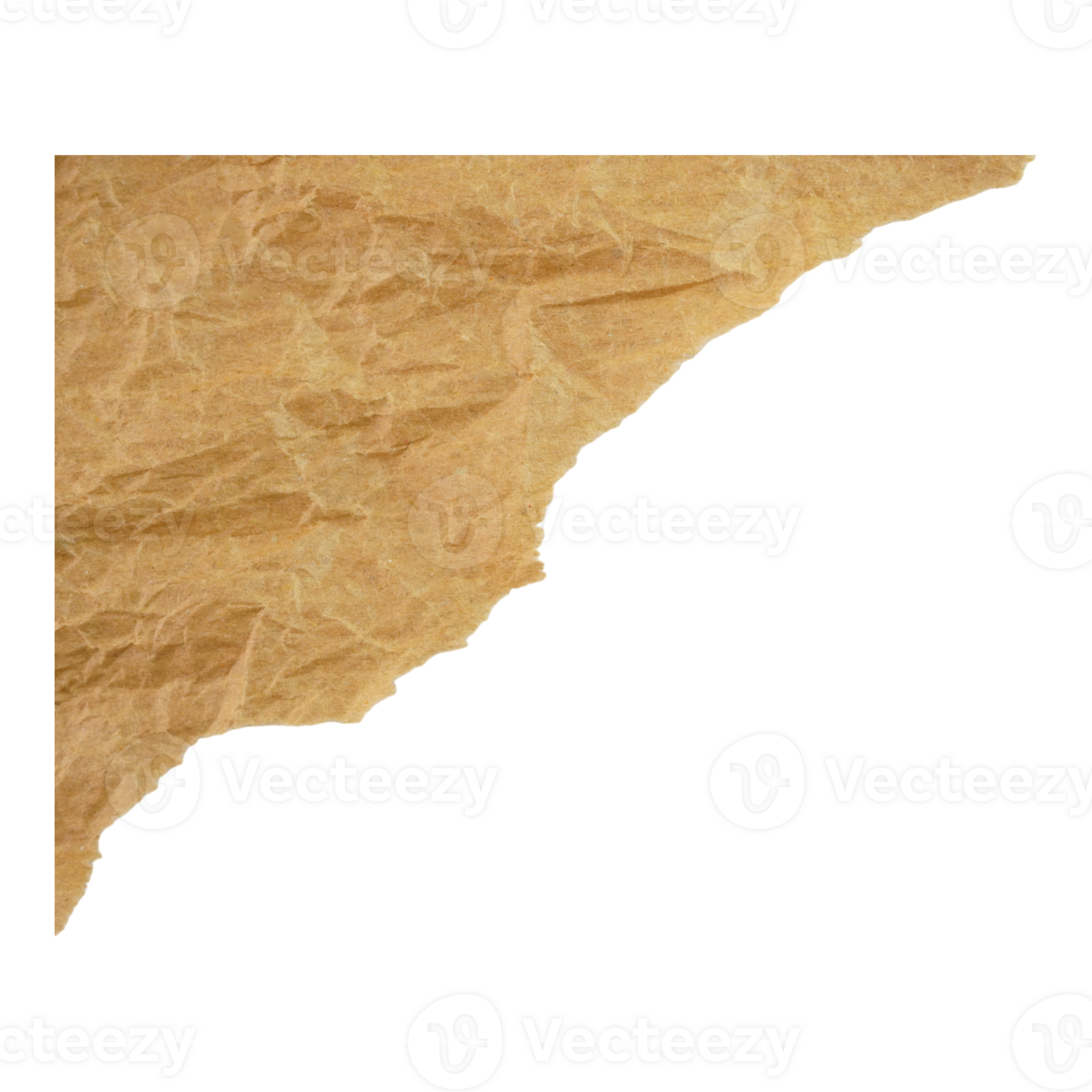 Corner Ripped Crumpled Brown Paper 25351803 PNG