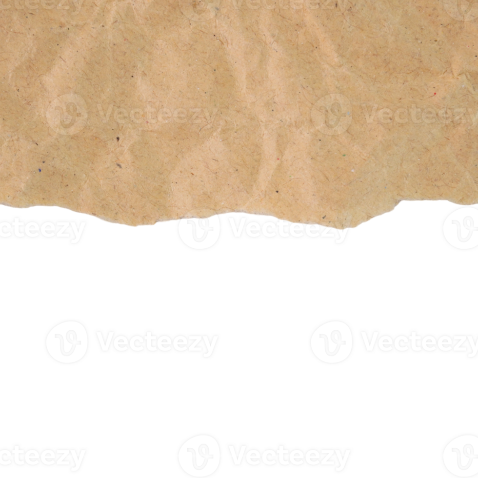 Cutout Ripped Crumpled Brown Paper 25351871 PNG