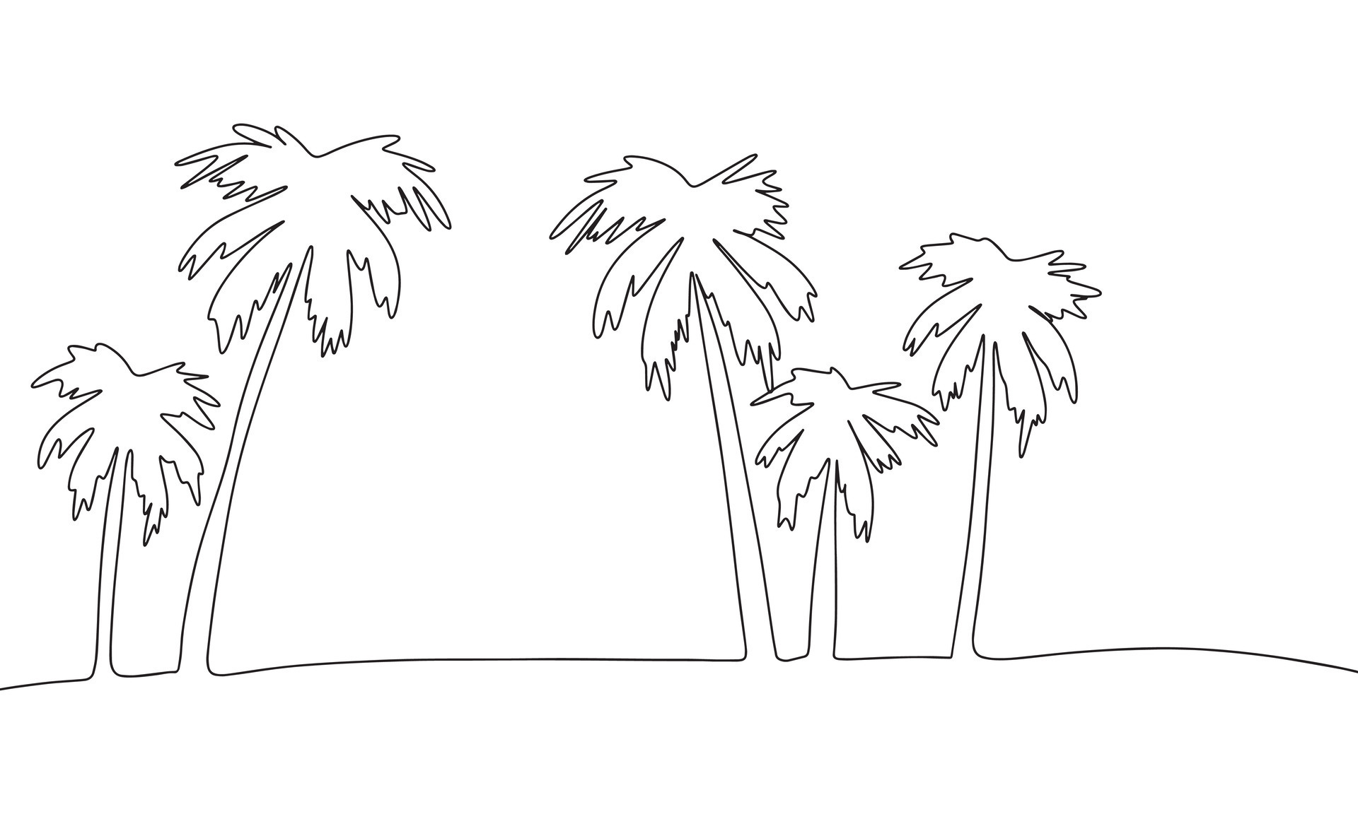 Simple Drawings Of Palm Trees