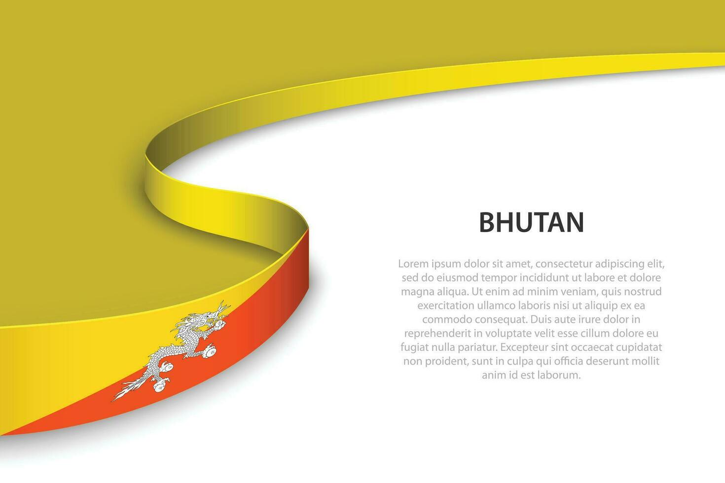 Wave flag of Bhutan with copyspace background 25354575 Vector Art at ...