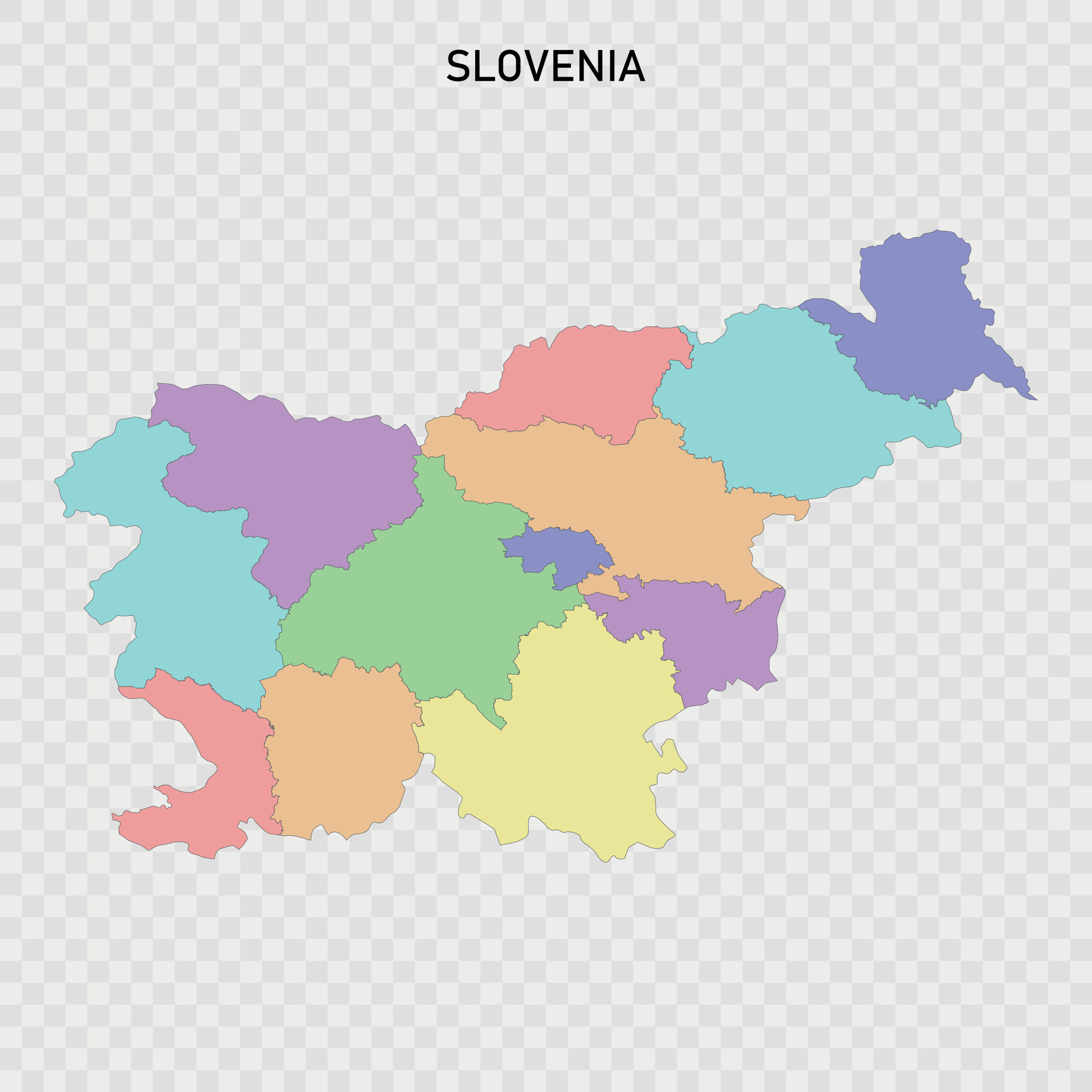 aislado de colores mapa de Eslovenia 25354766 Vector en Vecteezy