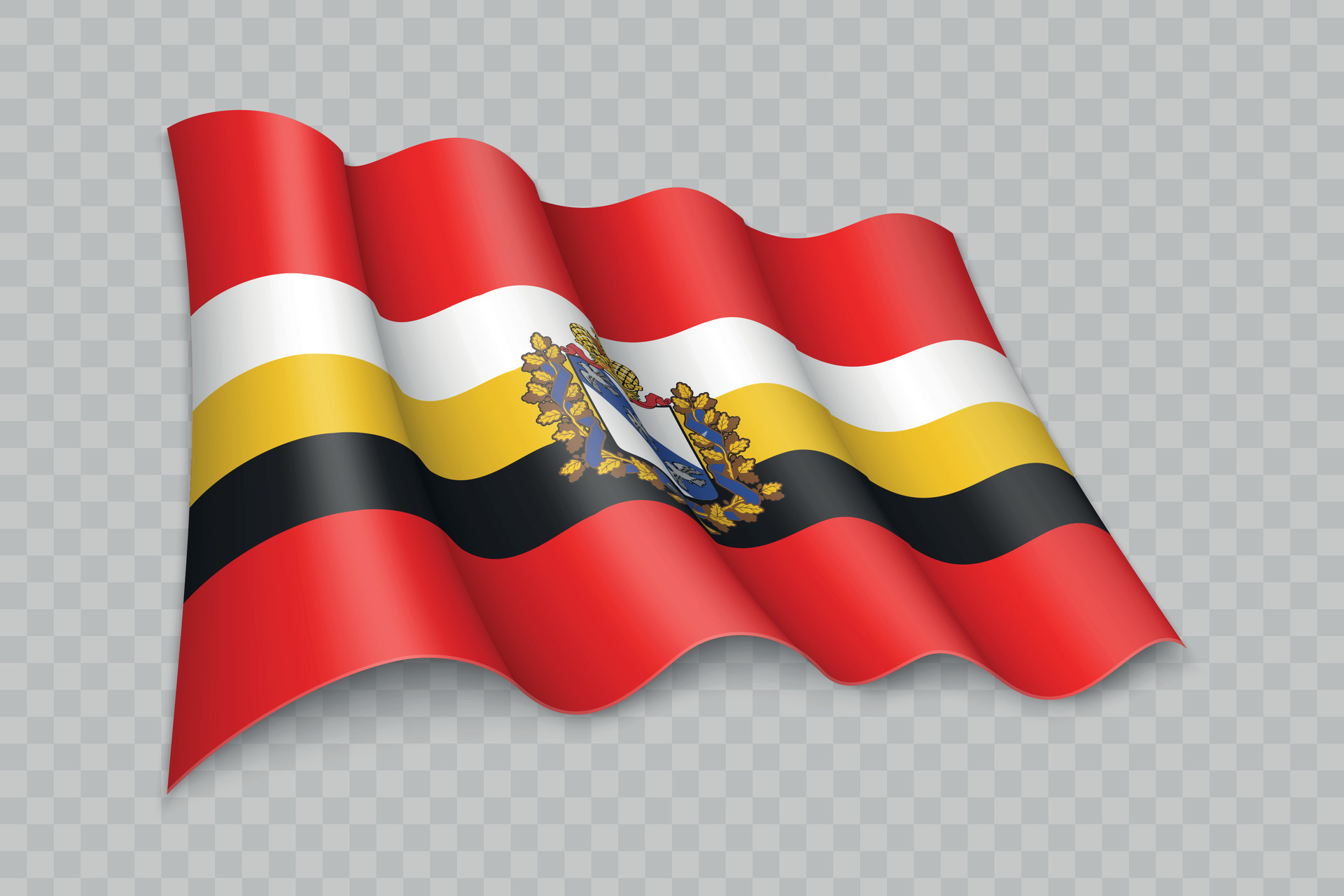 3D Realistic waving Flag of Kursk Oblast is a region of Russia 25355346 ...