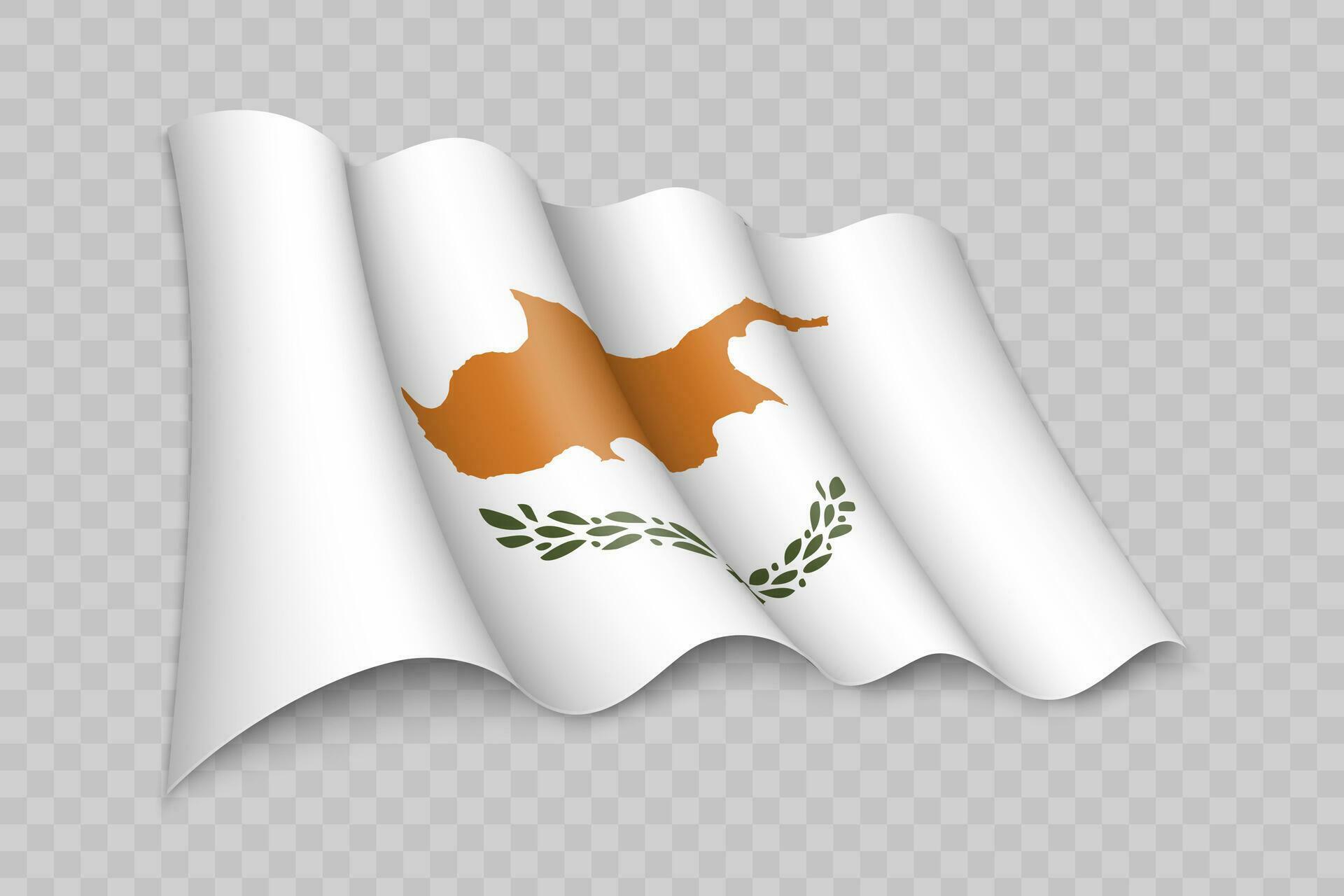 3d Realistic Waving Flag Of Cyprus 25355631 Vector Art At Vecteezy