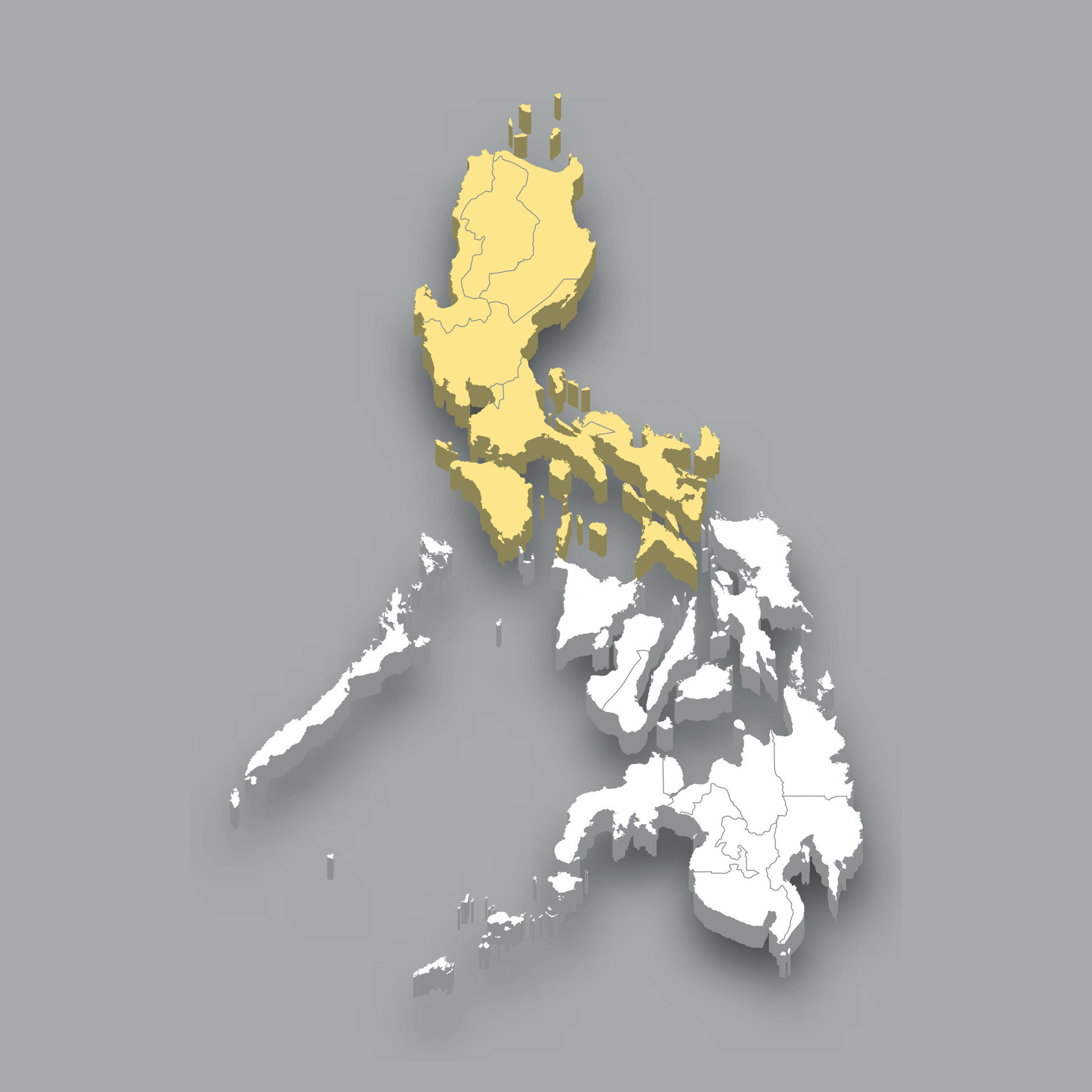 Luzon Region Location Within Philippines Map 25355671 Vector Art At Vecteezy