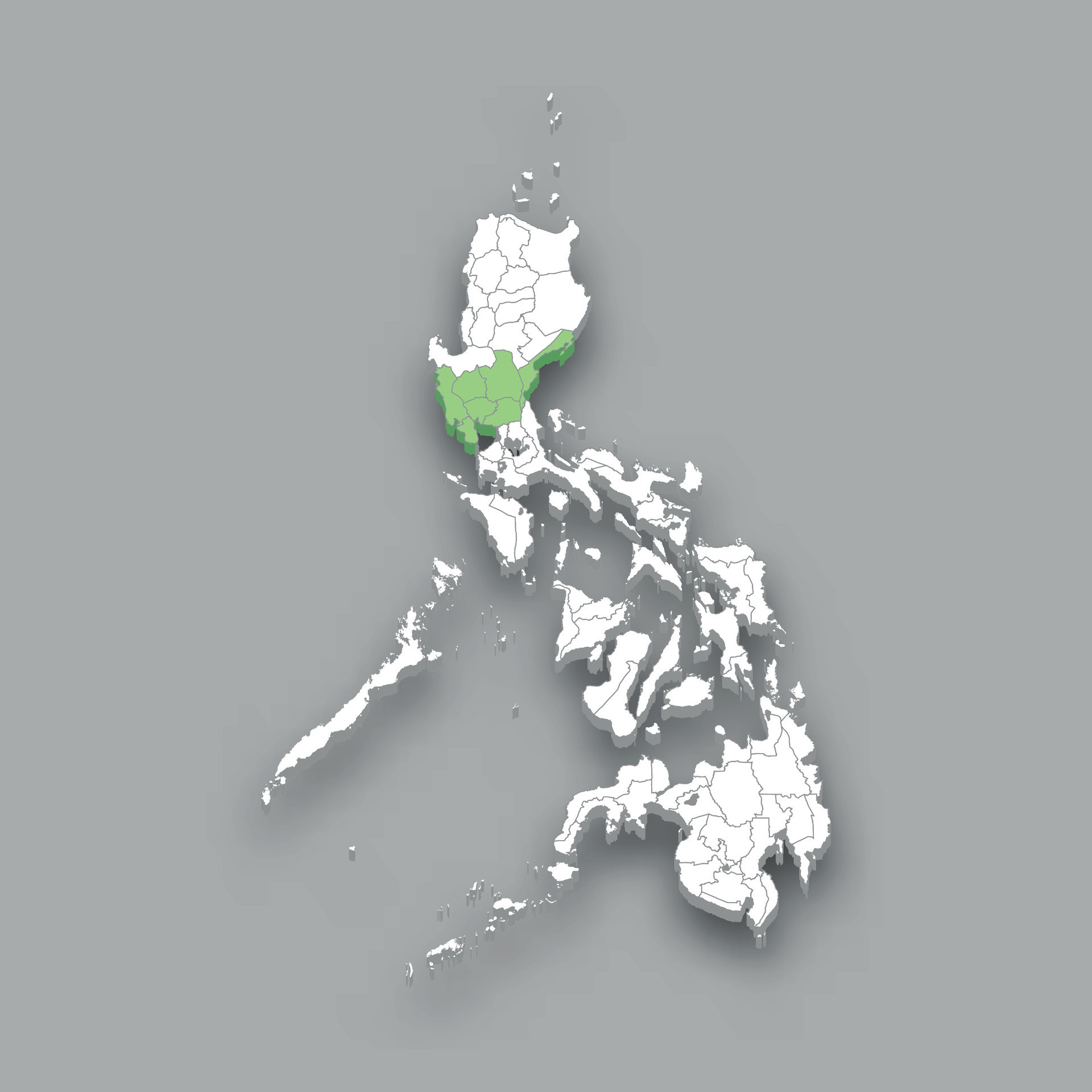 Central Luzon Region Location Within Philippines Map 25355767 Vector Art At Vecteezy