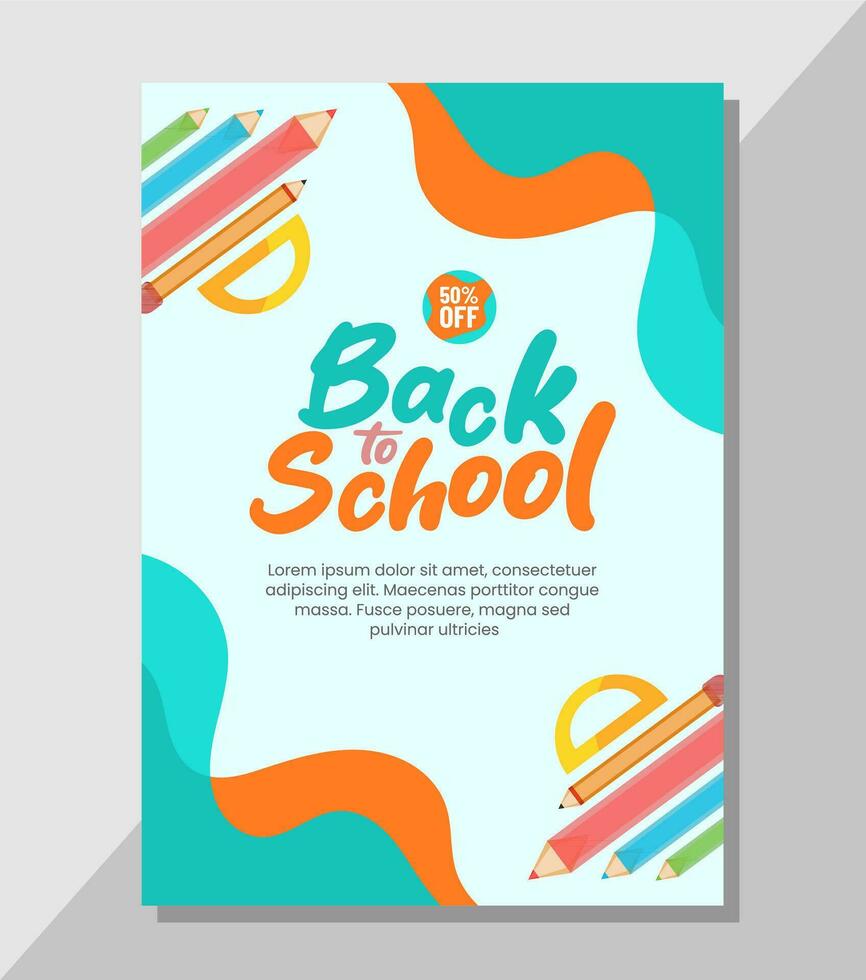 Back To School Flyer Template Design 25356027 Vector Art At Vecteezy