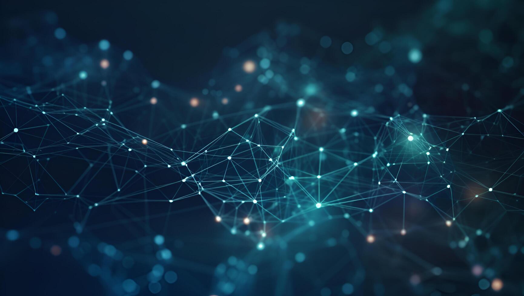 Abstract Blue Digital Data Background Network Connection Structure Structural Connection Of