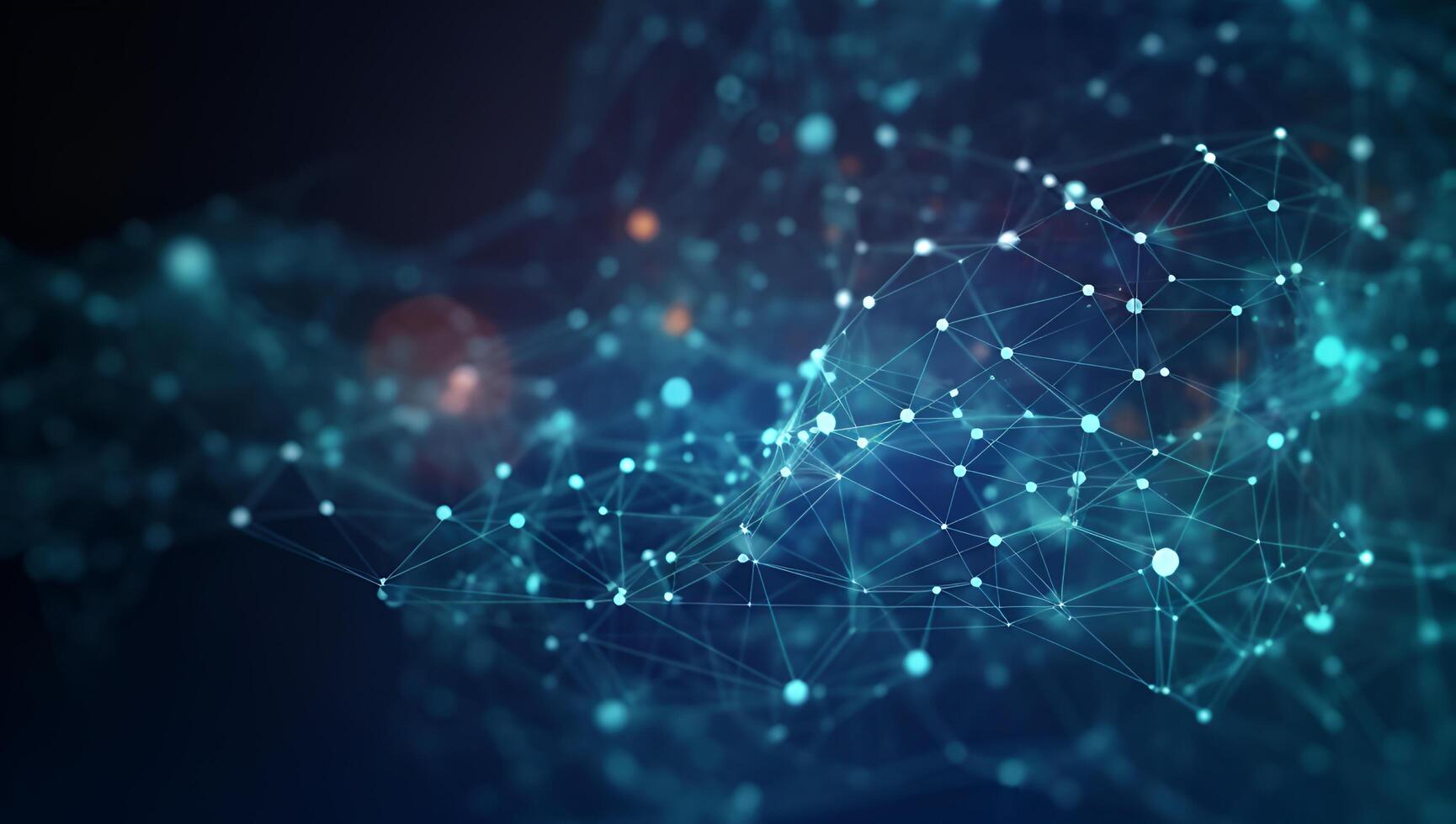 Abstract Blue Digital Data Background Network Connection Structure 1177