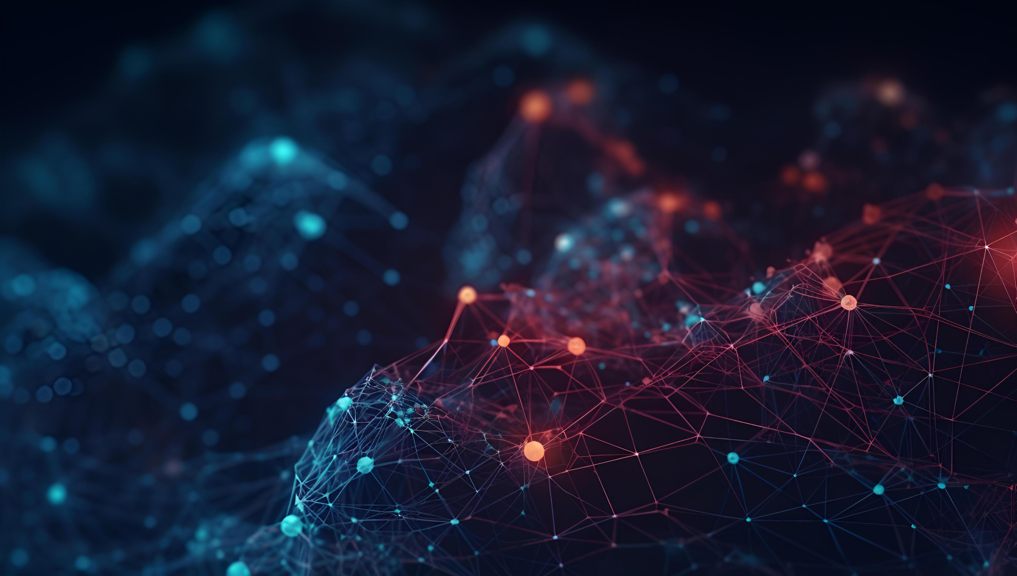 Abstract Blue Digital Data Background Network Connection Structure Structural Connection Of