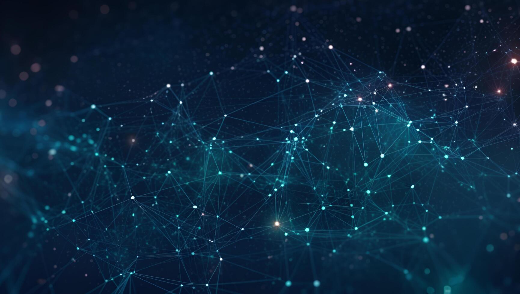 Abstract Blue Digital Data Background Network Connection Structure Structural Connection Of