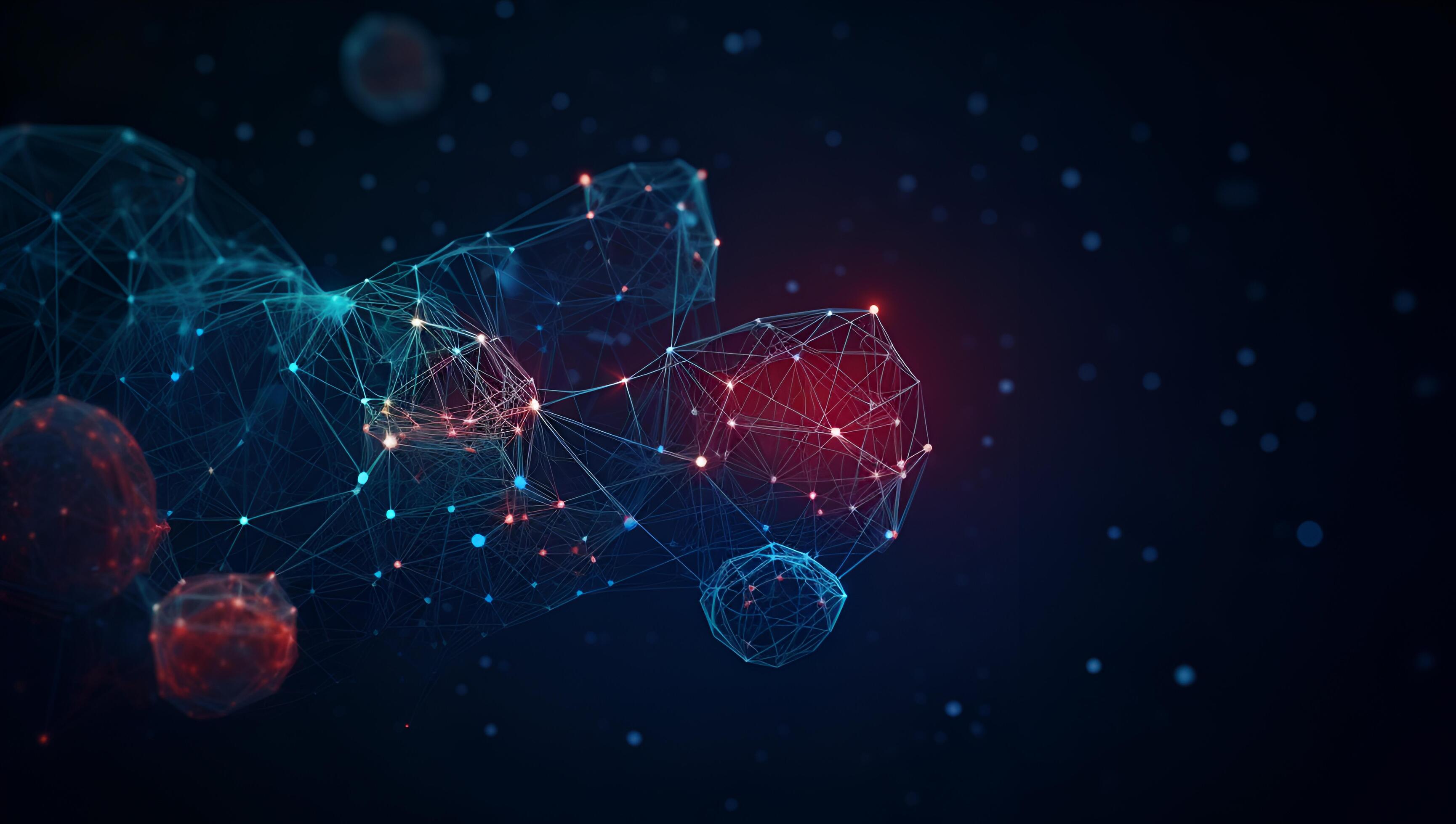 Abstract Blue Digital Data Background Network Connection Structure 5152