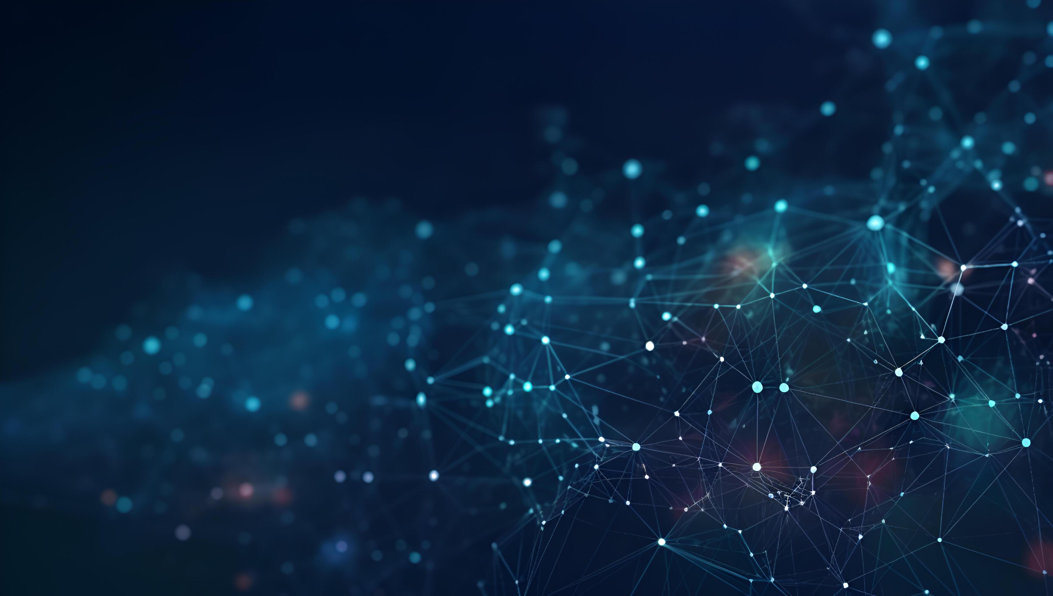 Abstract Blue Digital Data Background Network Connection Structure 6192