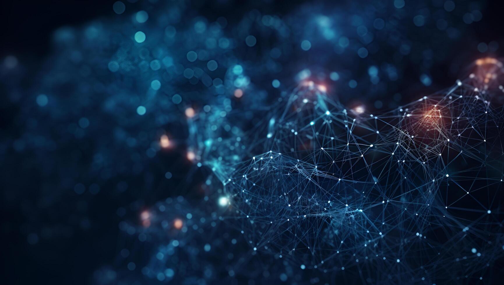 Abstract Blue Digital Data Background Network Connection Structure 2350